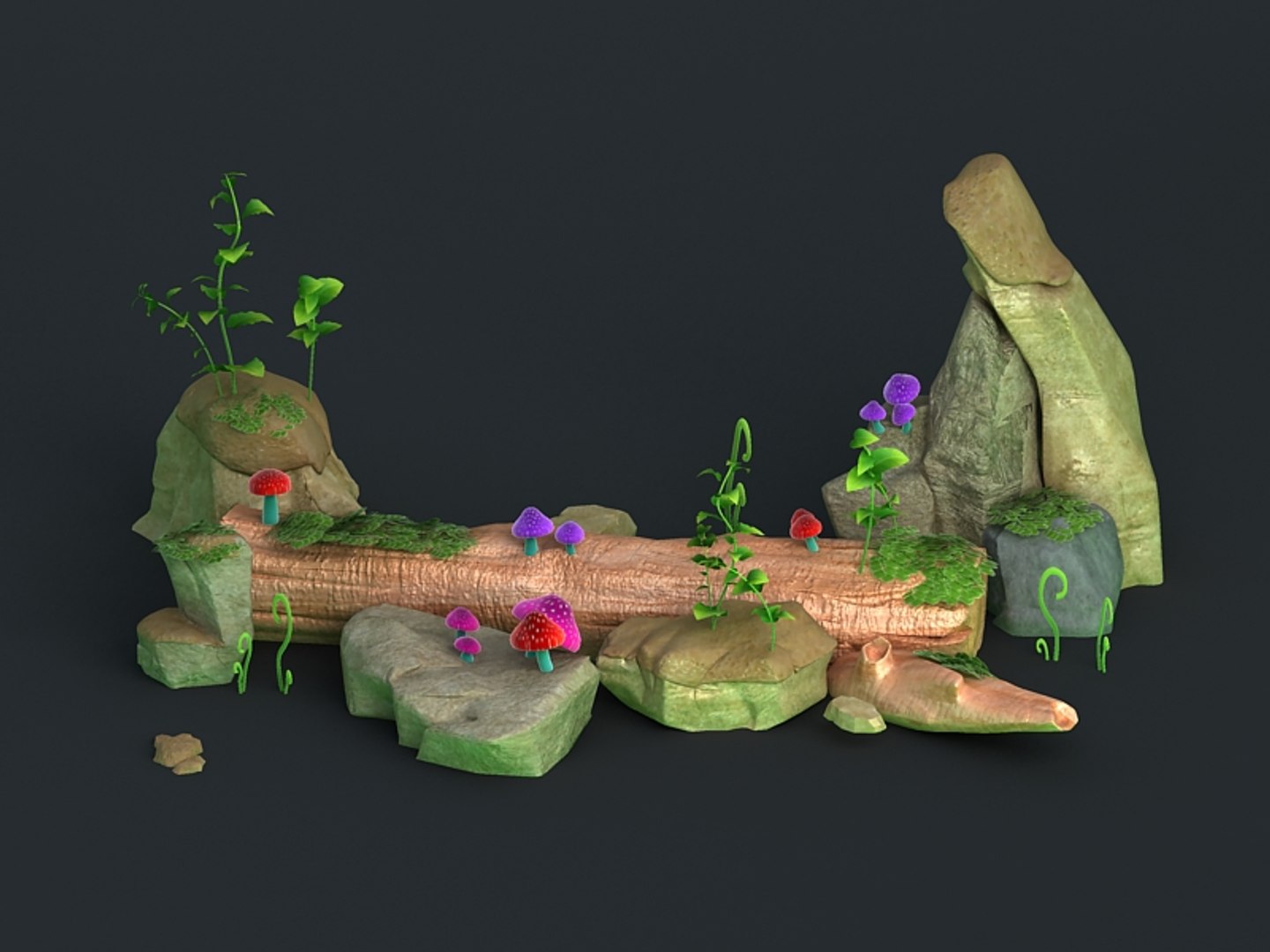 3D Tree Bridge Gravel Stone - TurboSquid 1555307