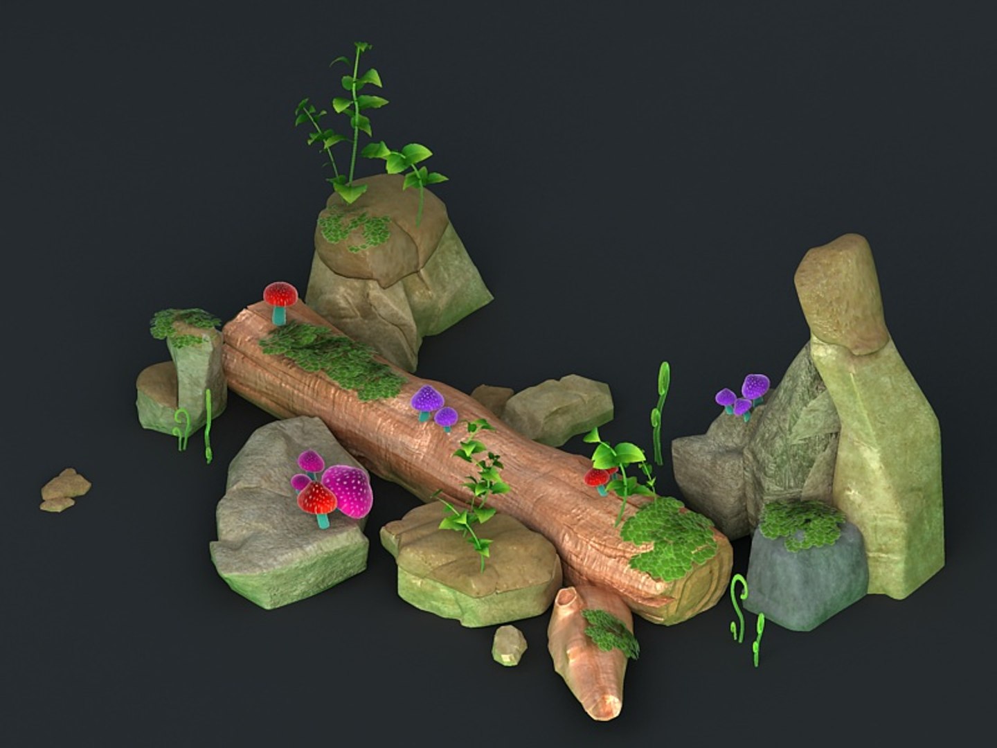 3D Tree Bridge Gravel Stone - TurboSquid 1555307