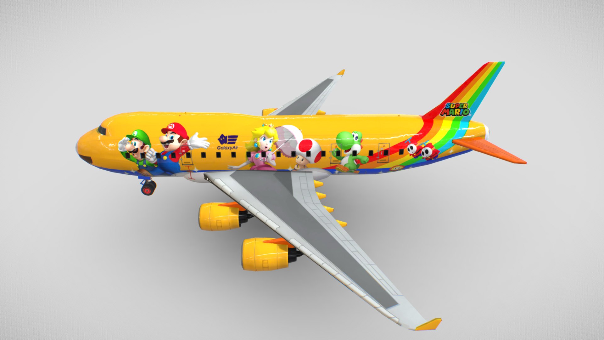 3D Super Mario Airplane - Galaxy Air - Mario Kart 8 - TurboSquid 2356614