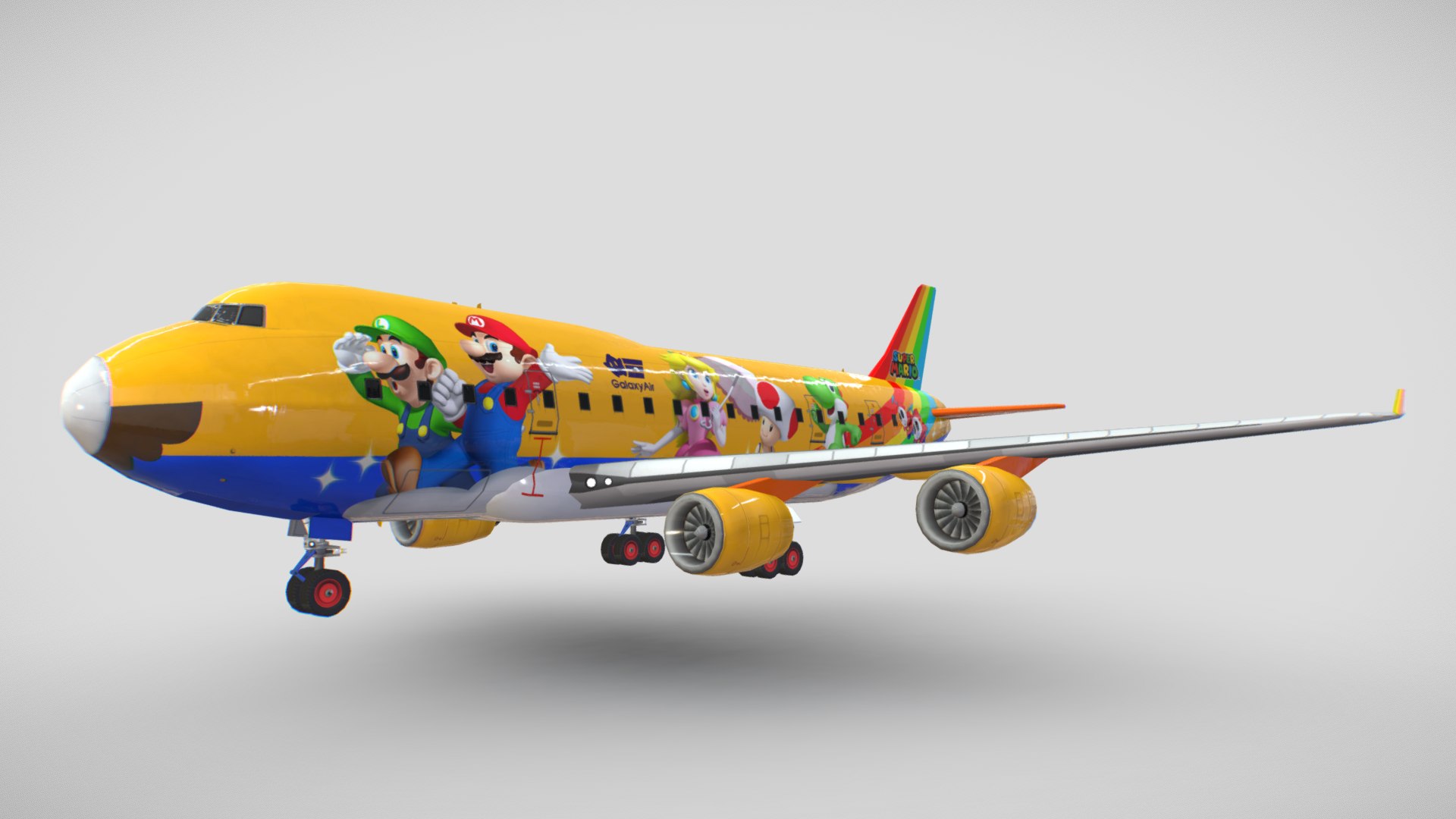3D Super Mario Airplane - Galaxy Air - Mario Kart 8 - TurboSquid 2356614