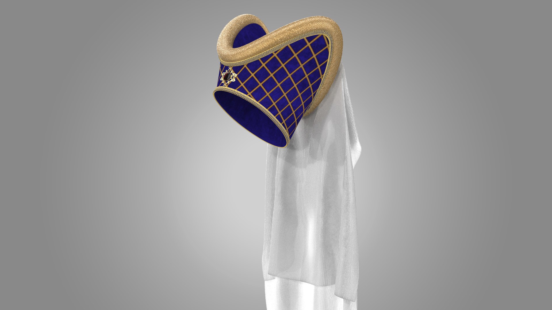 3D Model Medieval Escoffion Hat - TurboSquid 2186117