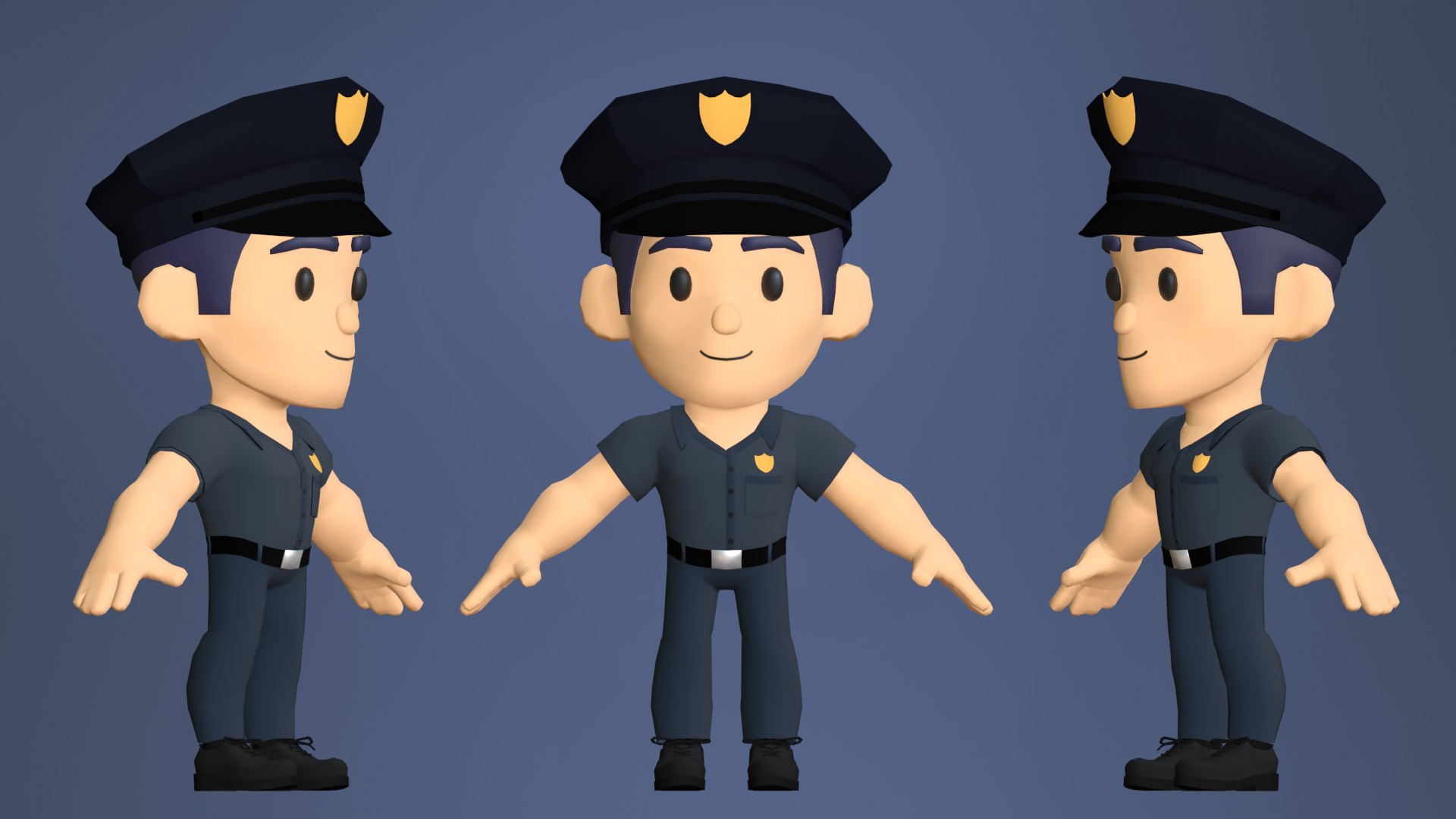 Police Low Poly 3D Model - TurboSquid 1836501