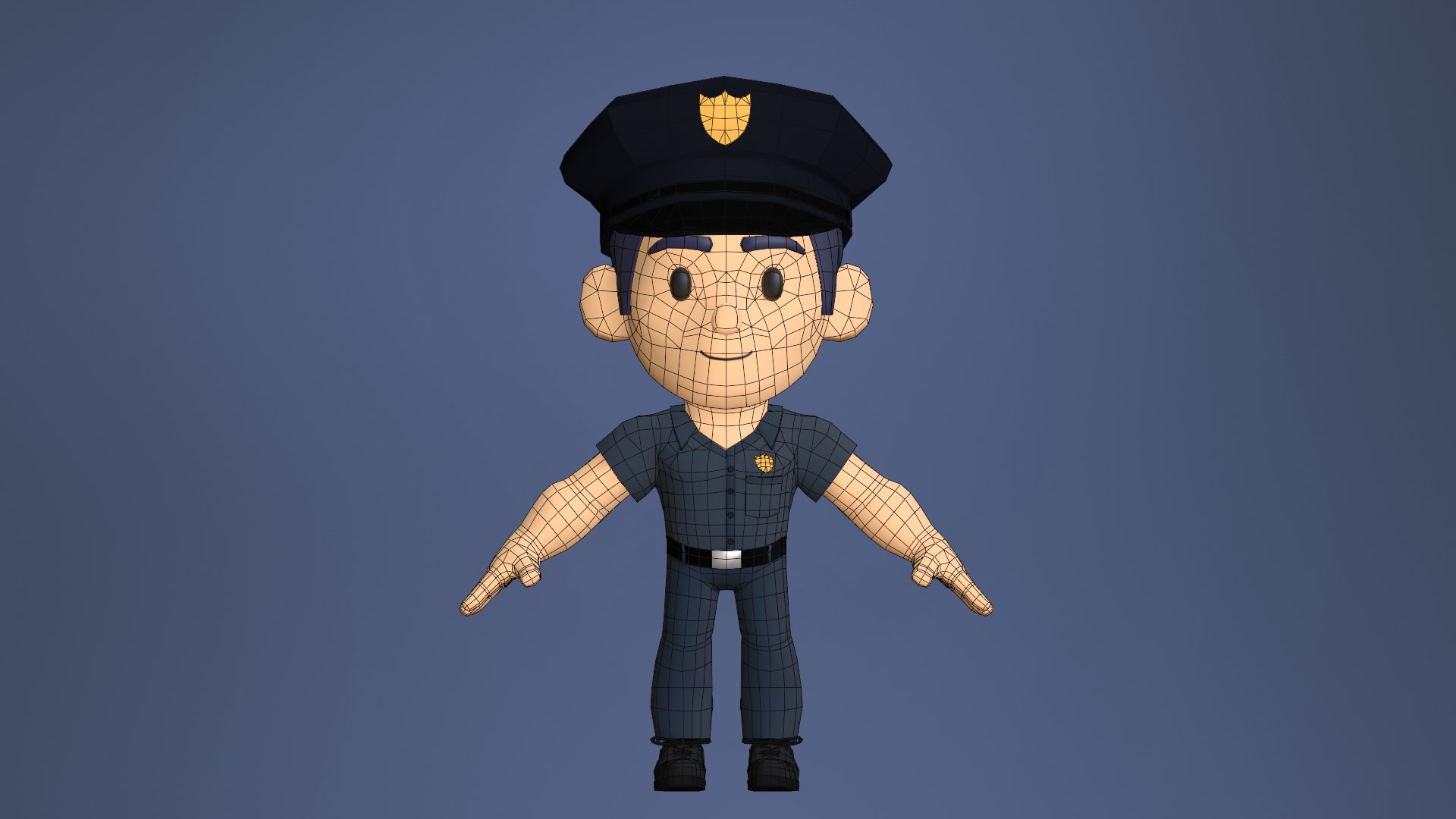Police Low Poly 3D model - TurboSquid 1836501