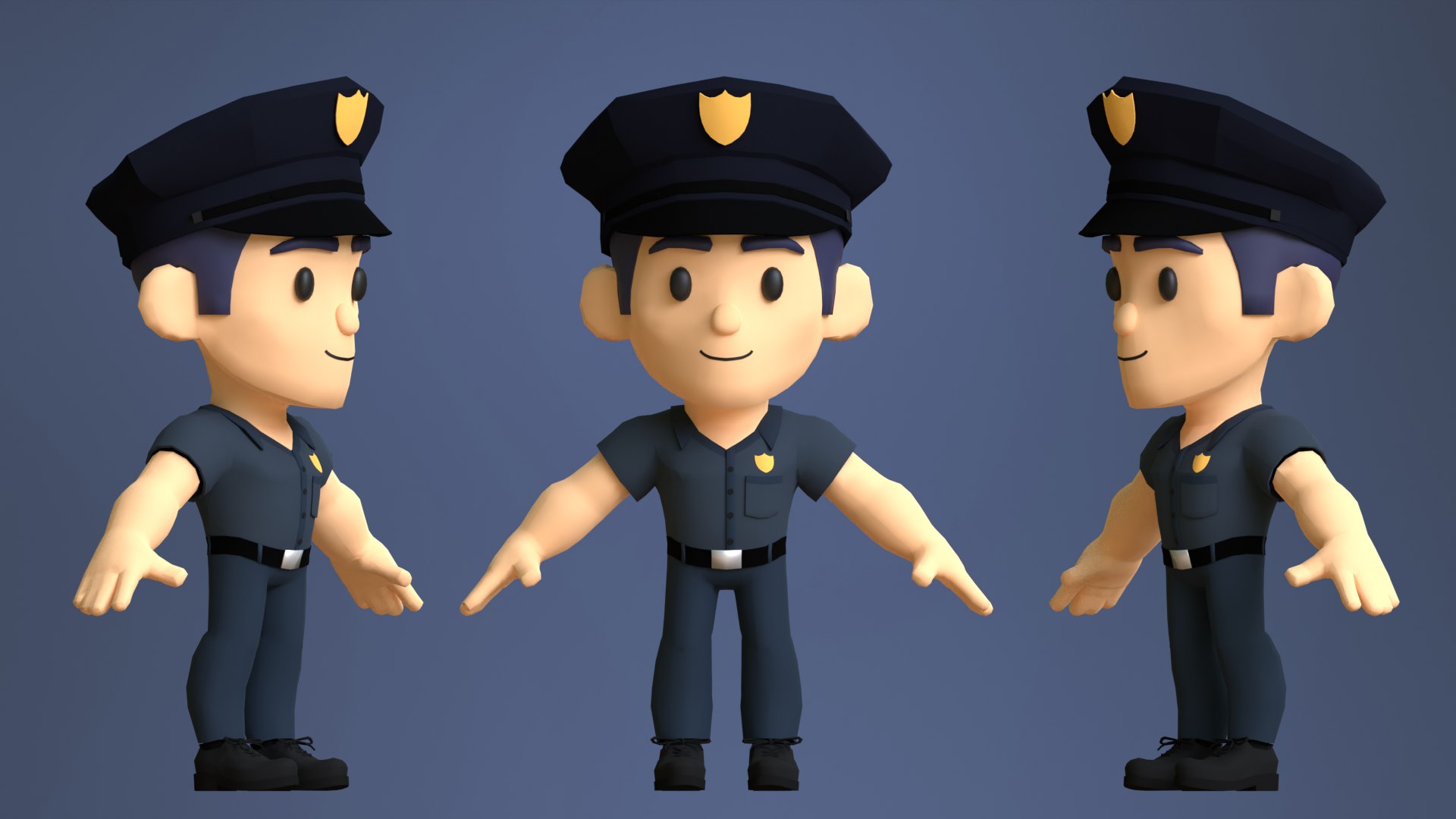 Police Low Poly 3D Model - TurboSquid 1836501
