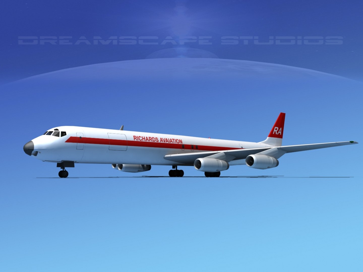 3d model douglas dc-8