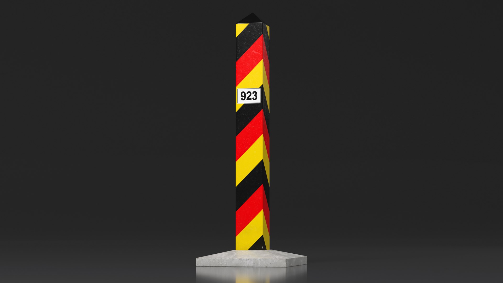 3D Border Post Of Germany Model - TurboSquid 2011383