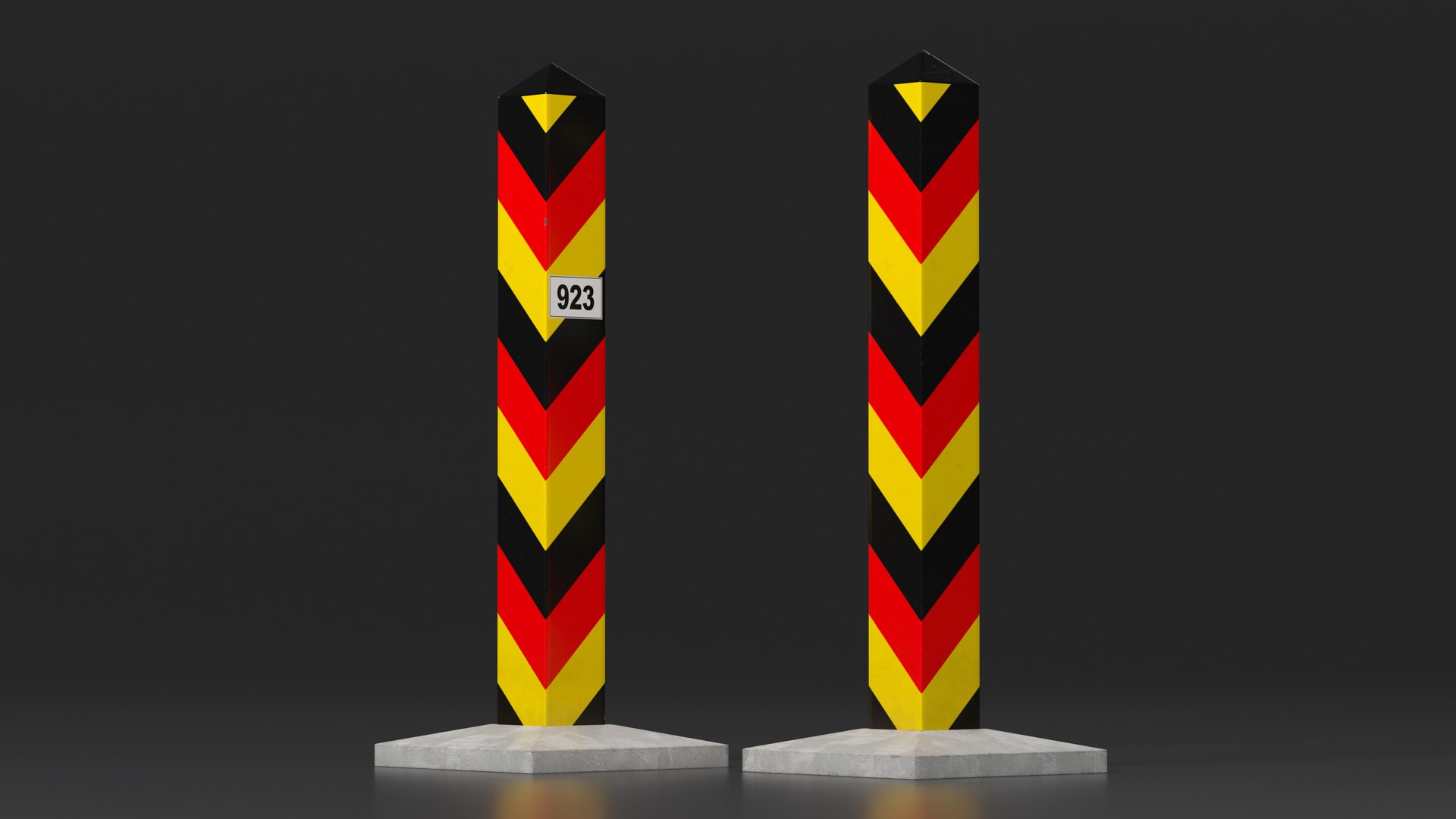 3D Border Post Of Germany Model - TurboSquid 2011383