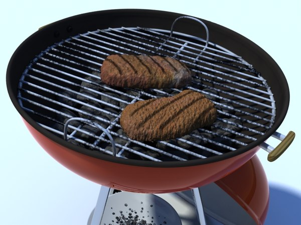 3d model of classic barbeque grill