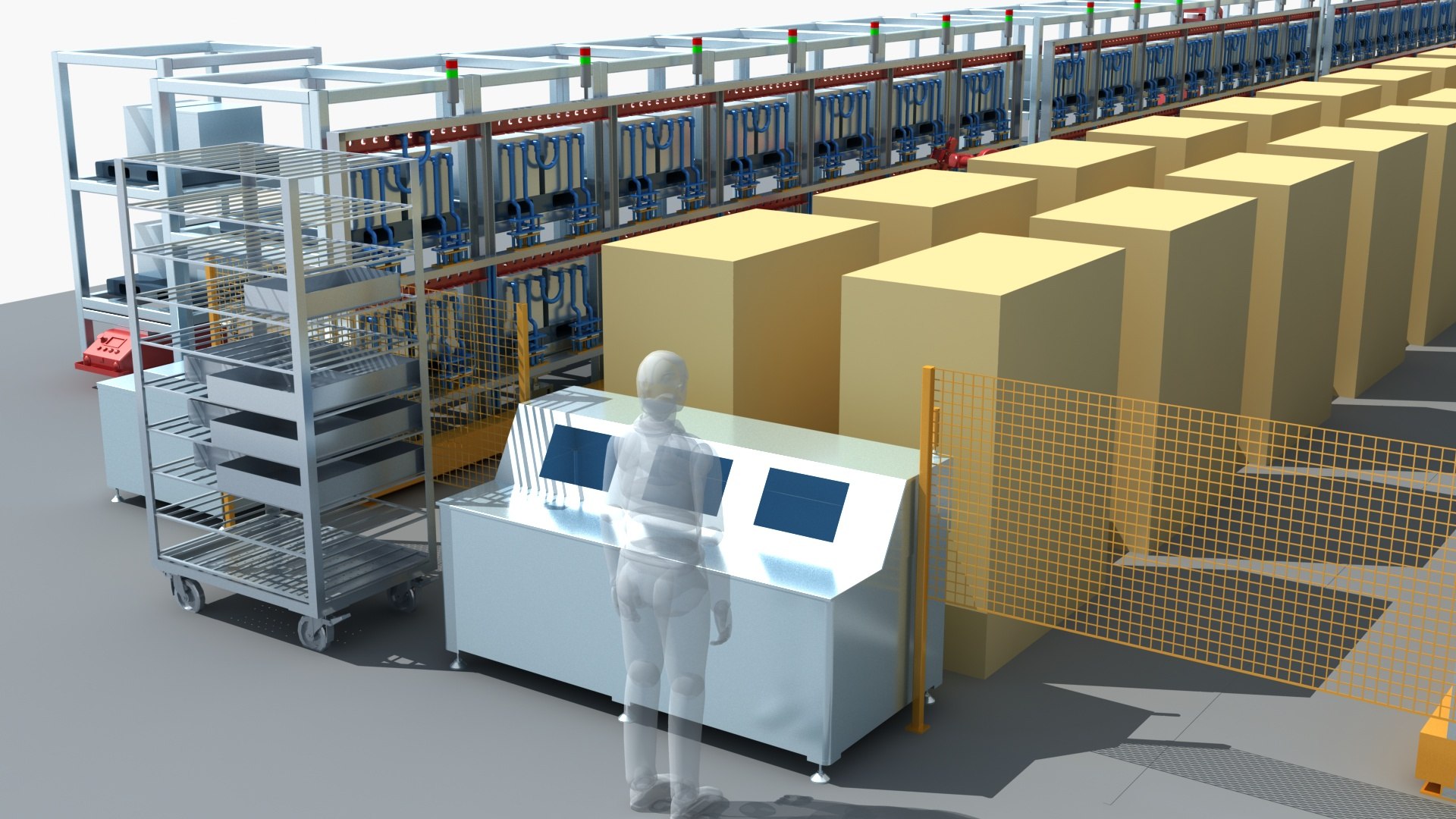 3D Industrial Equipment 31 - Semi Automated Welding Production Line ...