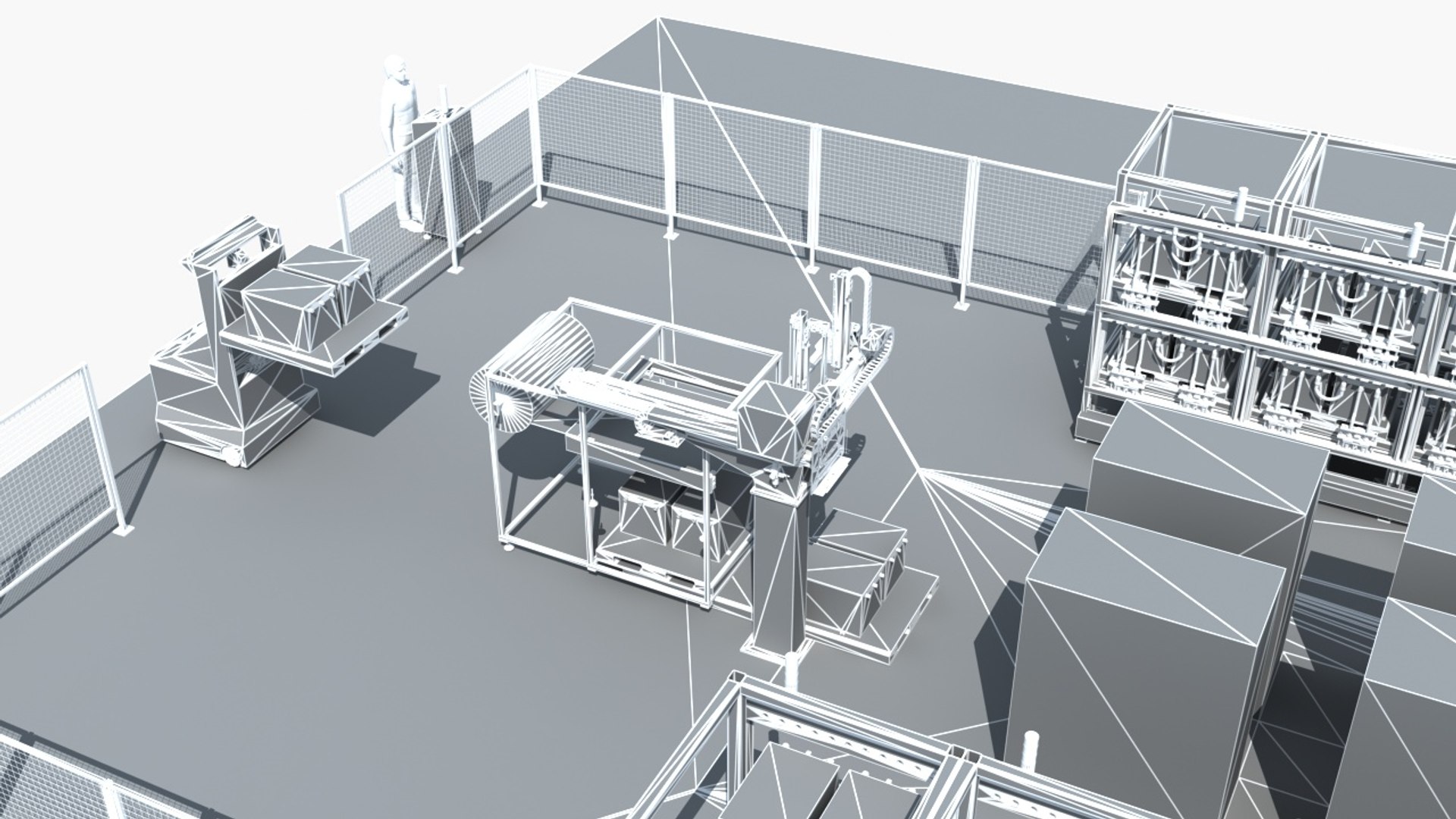 3D Industrial Equipment 31 - Semi Automated Welding Production Line ...