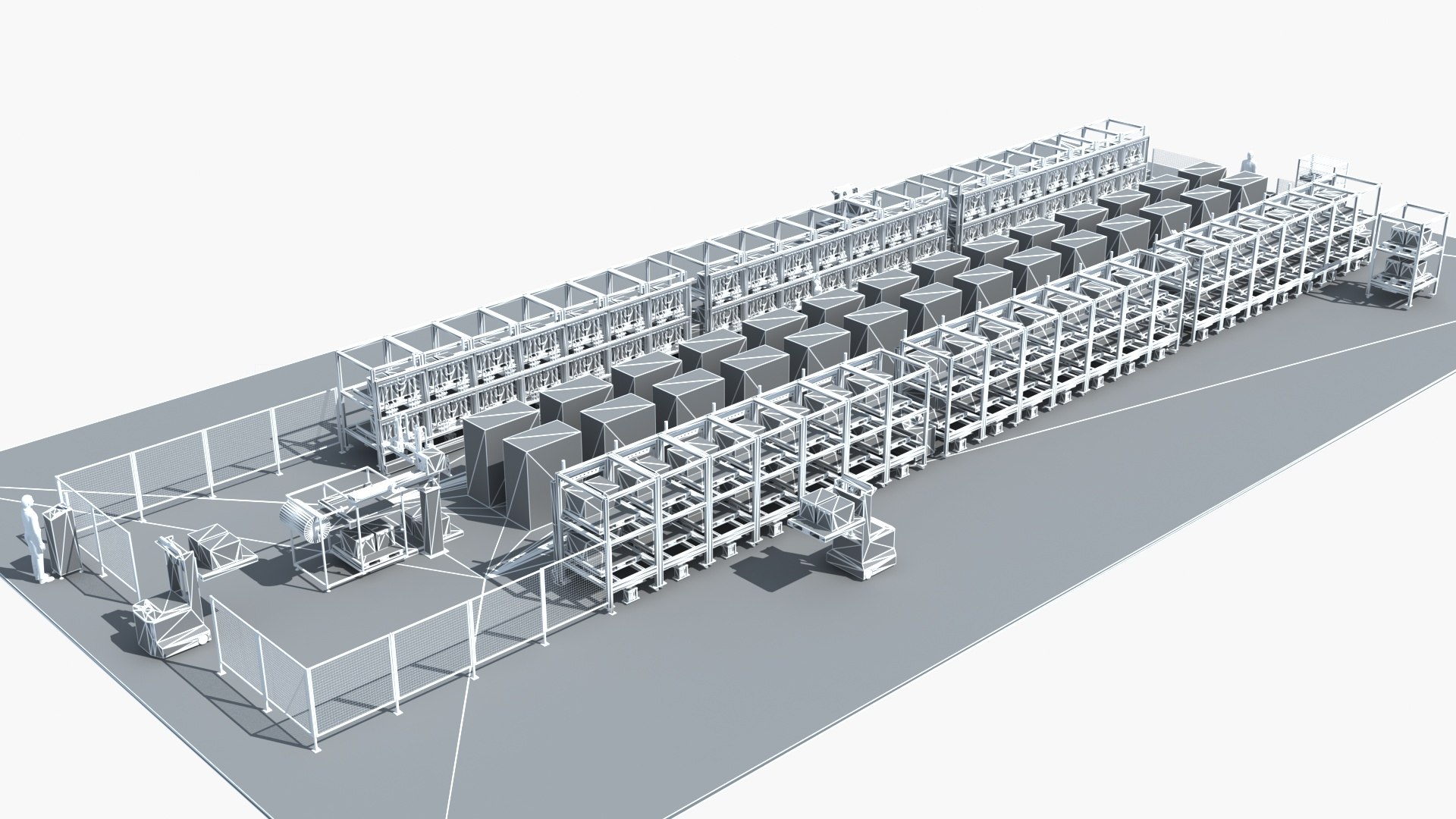3D Industrial Equipment 31 - Semi Automated Welding Production Line ...