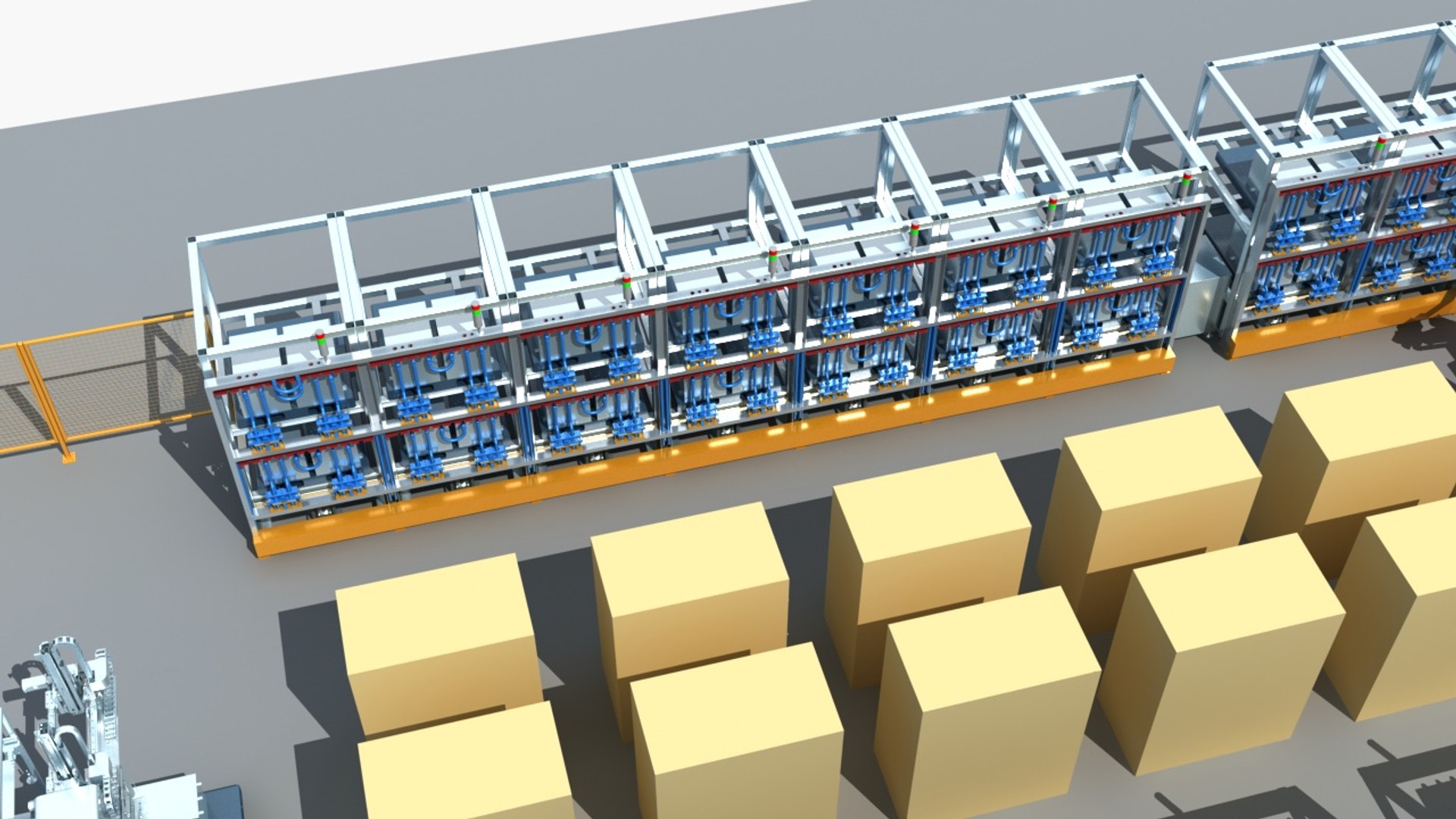 3D Industrial Equipment 31 - Semi Automated Welding Production Line ...