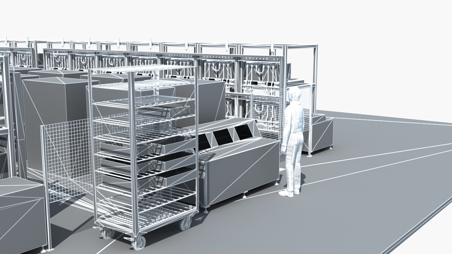 3D Industrial Equipment 31 - Semi Automated Welding Production Line ...