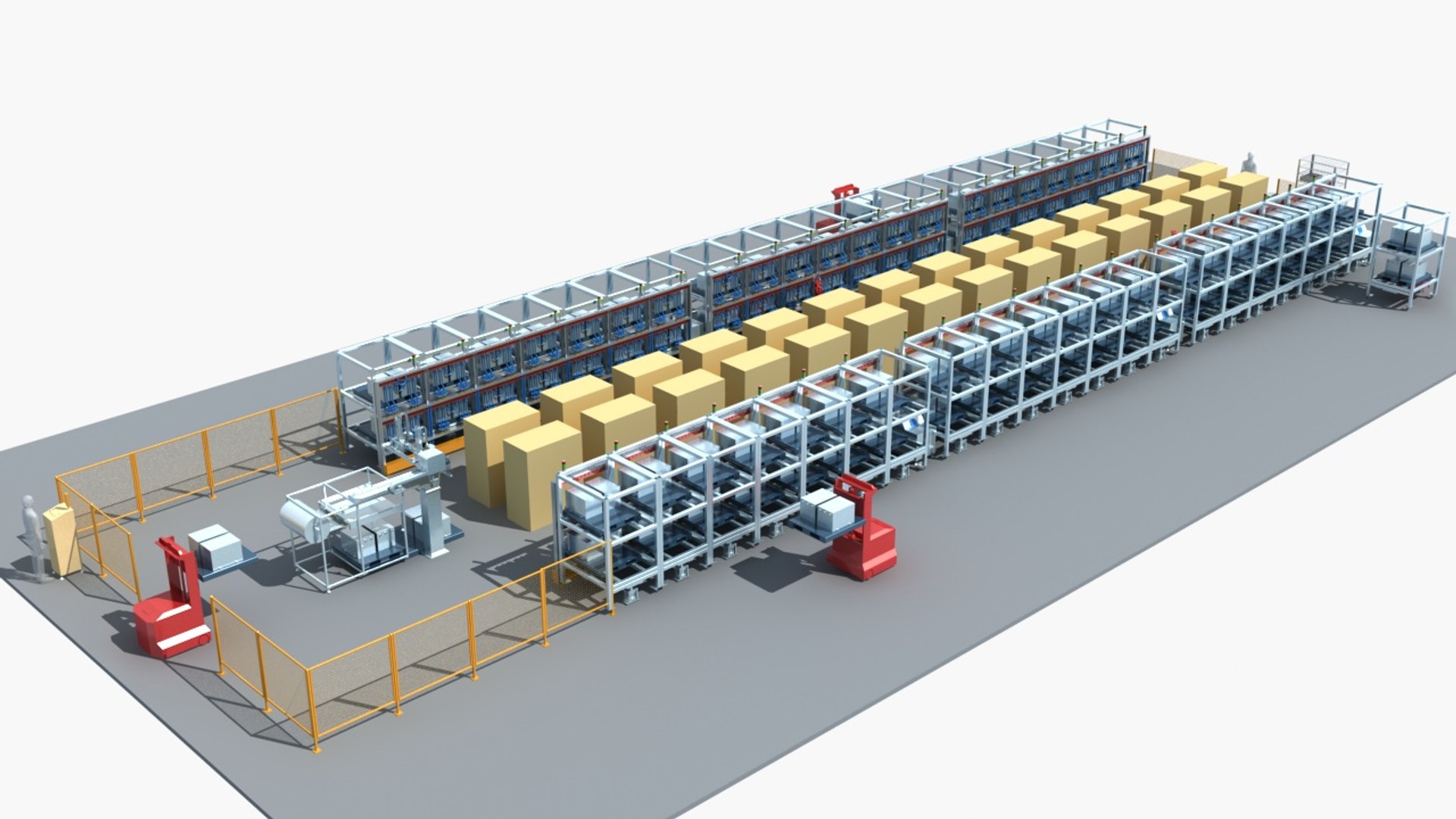 3D Industrial Equipment 31 - Semi Automated Welding Production Line ...