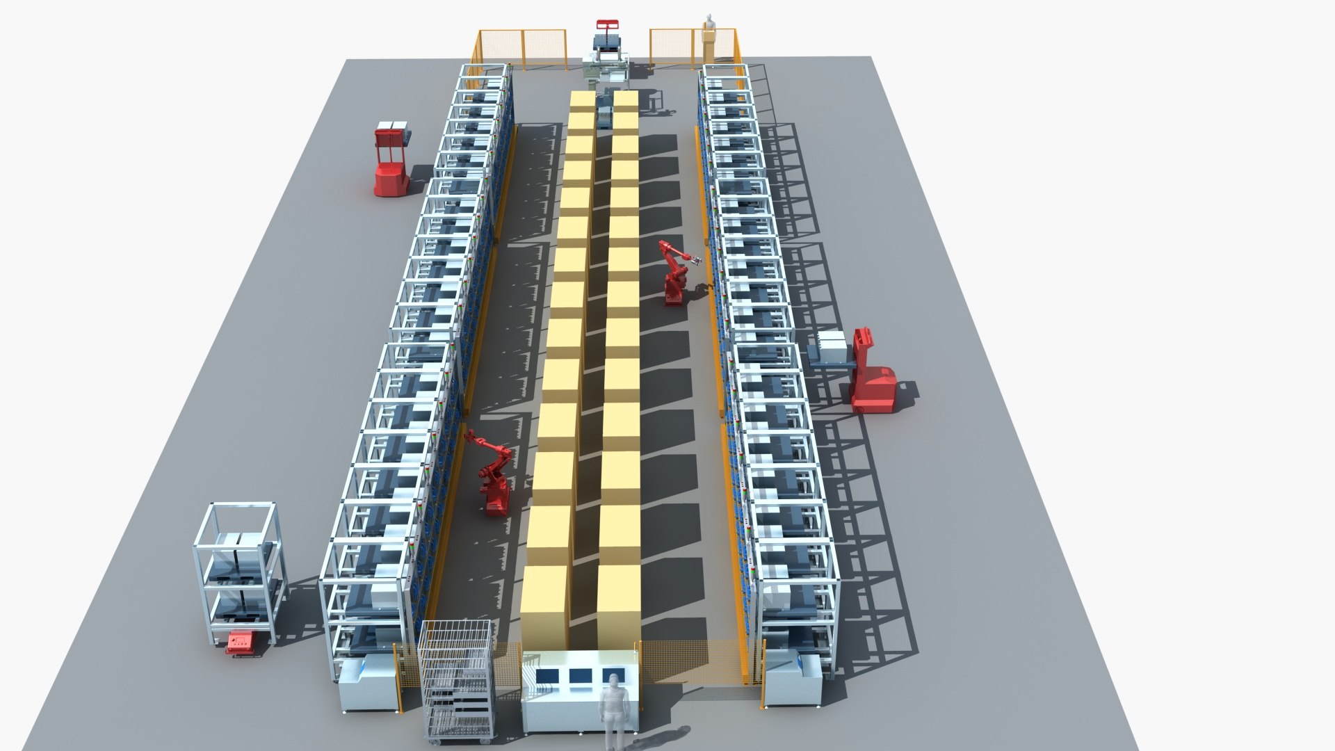 3D Industrial Equipment 31 - Semi Automated Welding Production Line ...