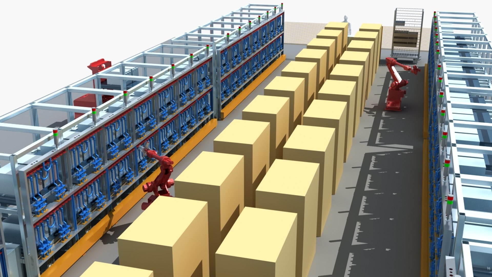 3D Industrial Equipment 31 - Semi Automated Welding Production Line ...