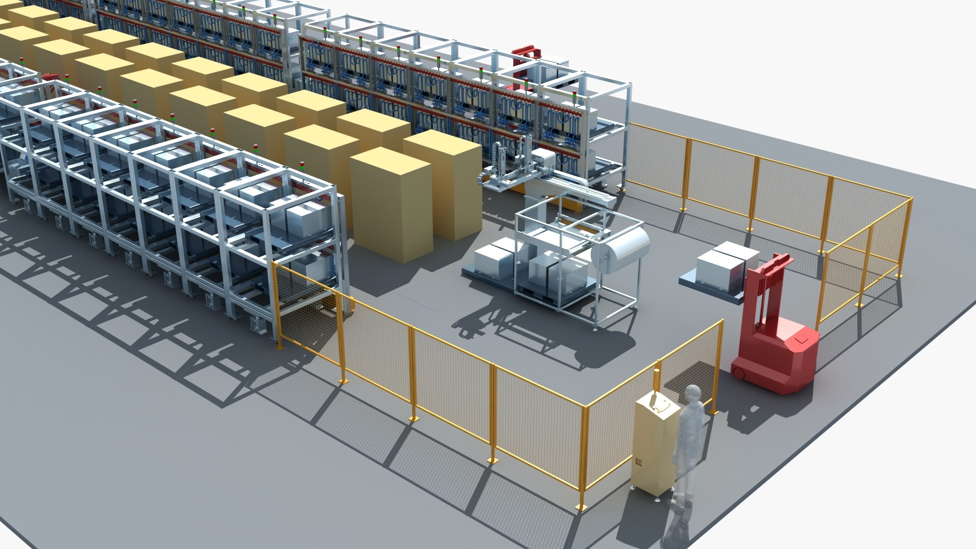 3D Industrial Equipment 31 - Semi Automated Welding Production Line ...