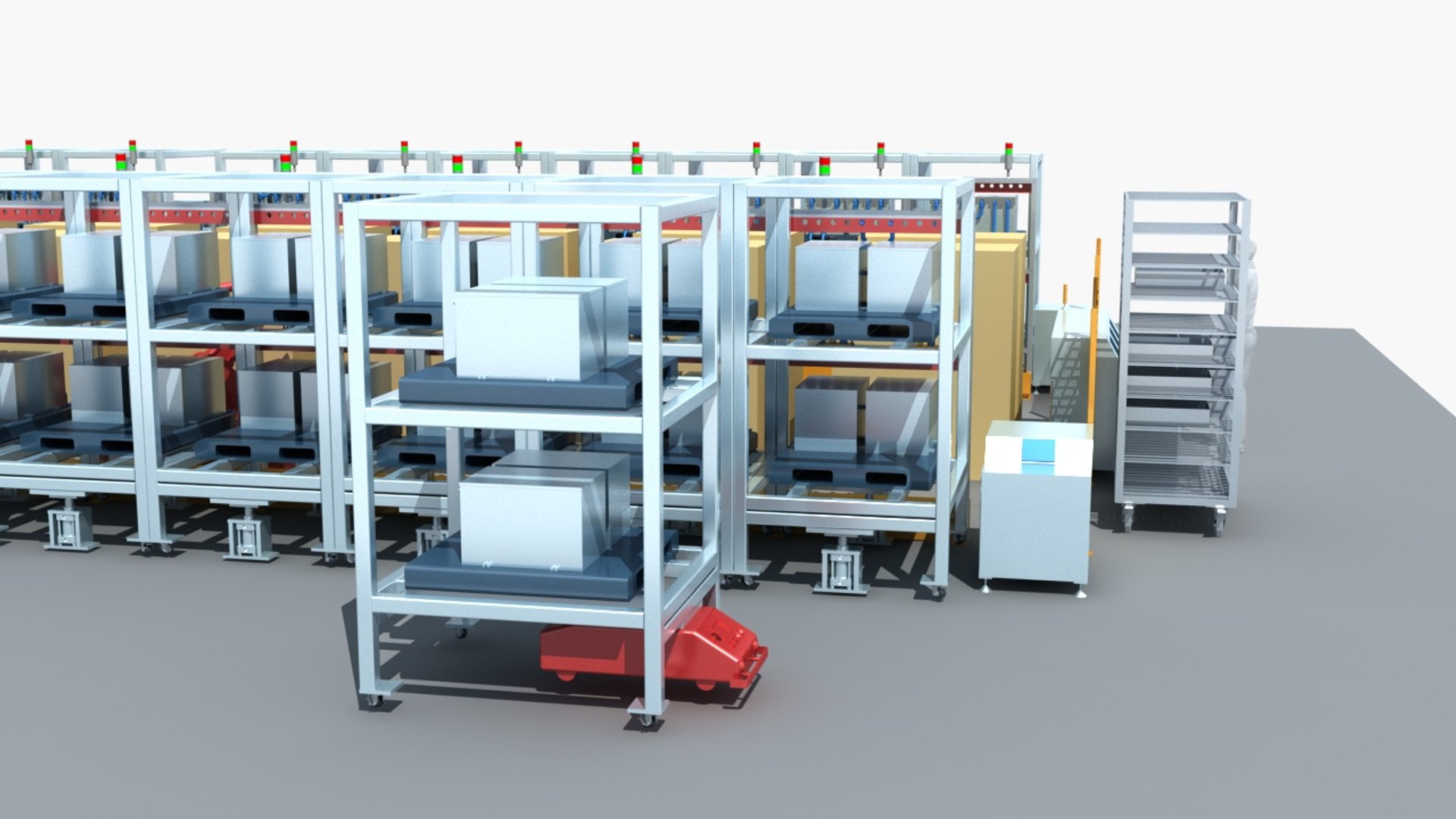 3D Industrial Equipment 31 - Semi Automated Welding Production Line ...