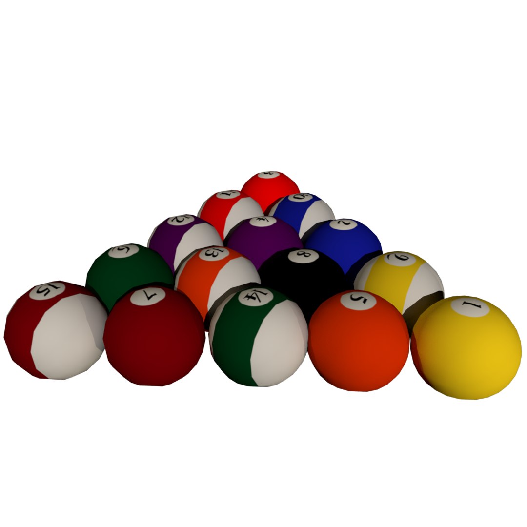 3D pool balls set - TurboSquid 1319969