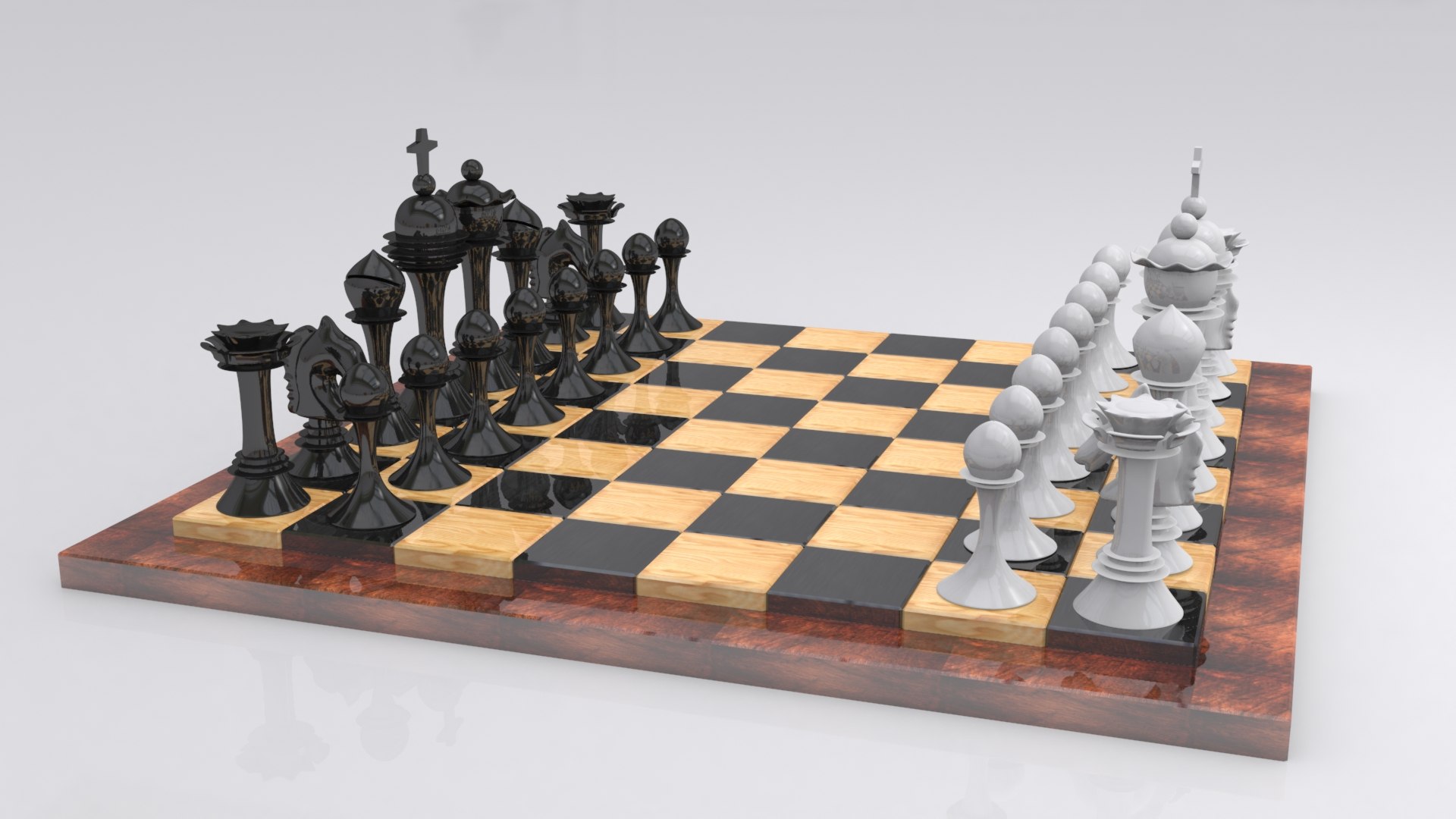 Chess Set 3D Model - TurboSquid 1410325
