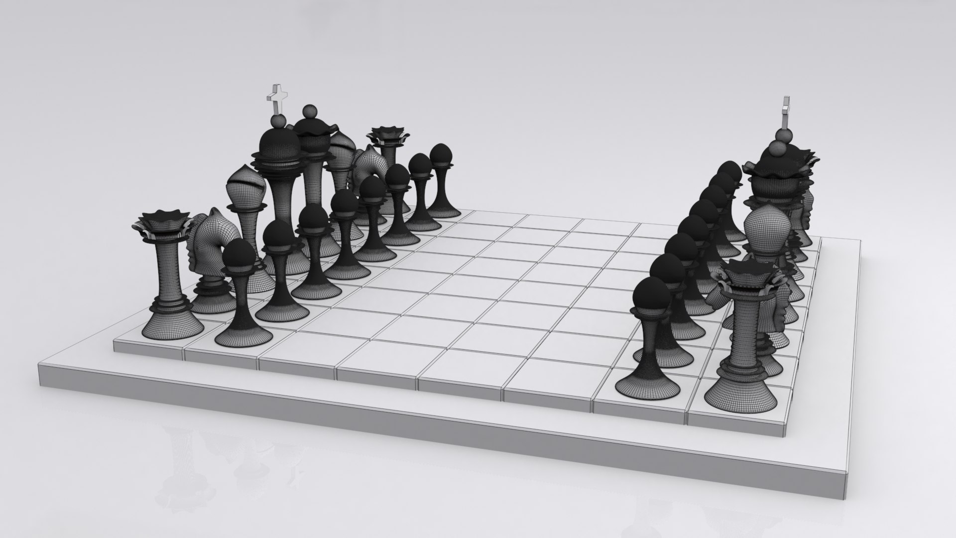 Chess Set 3D Model - TurboSquid 1410325
