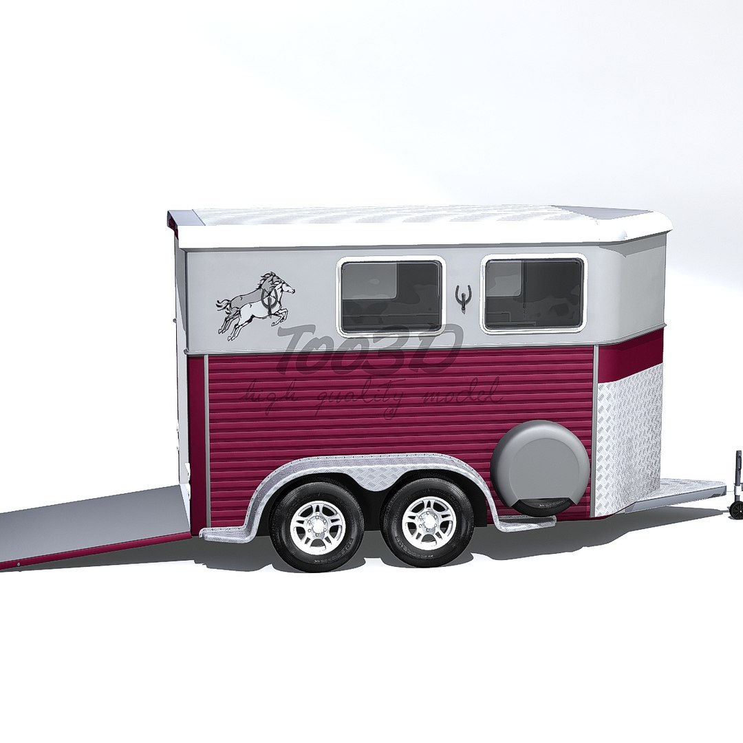 3d Model Of Trailer Horses