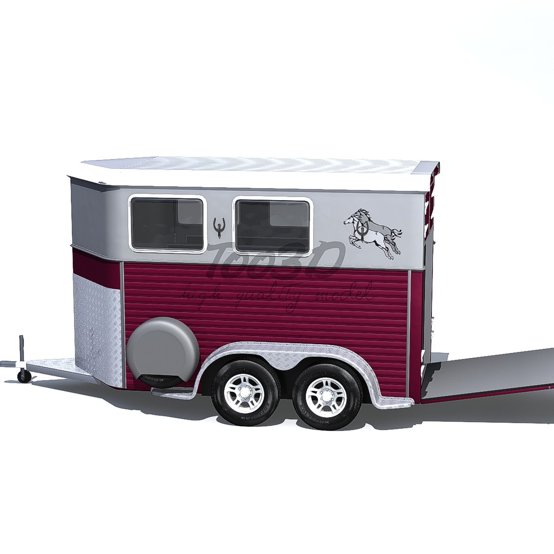 3d Model Of Trailer Horses