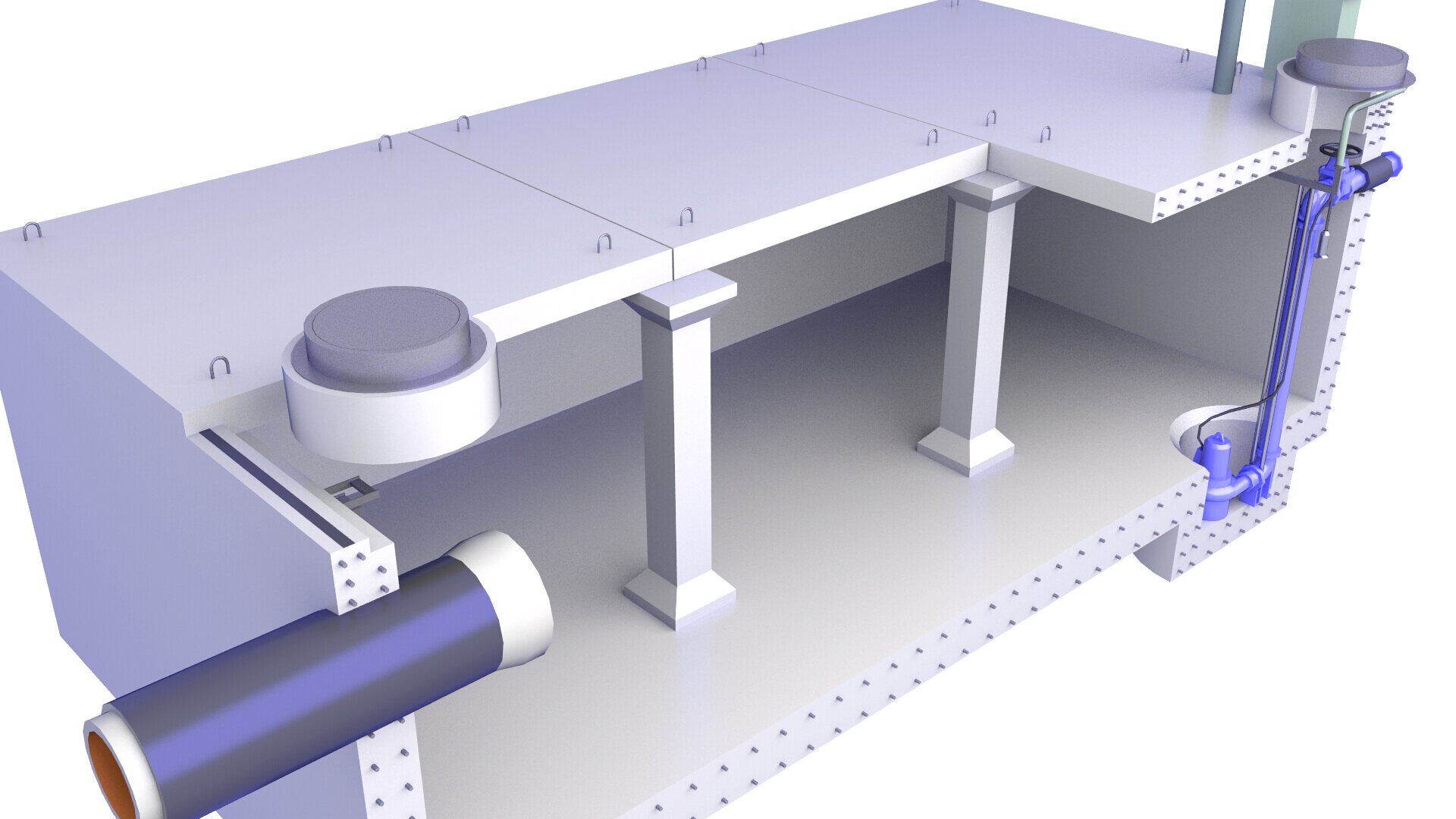 3D Stormwater Tank Diagram Low 2 - TurboSquid 2096464