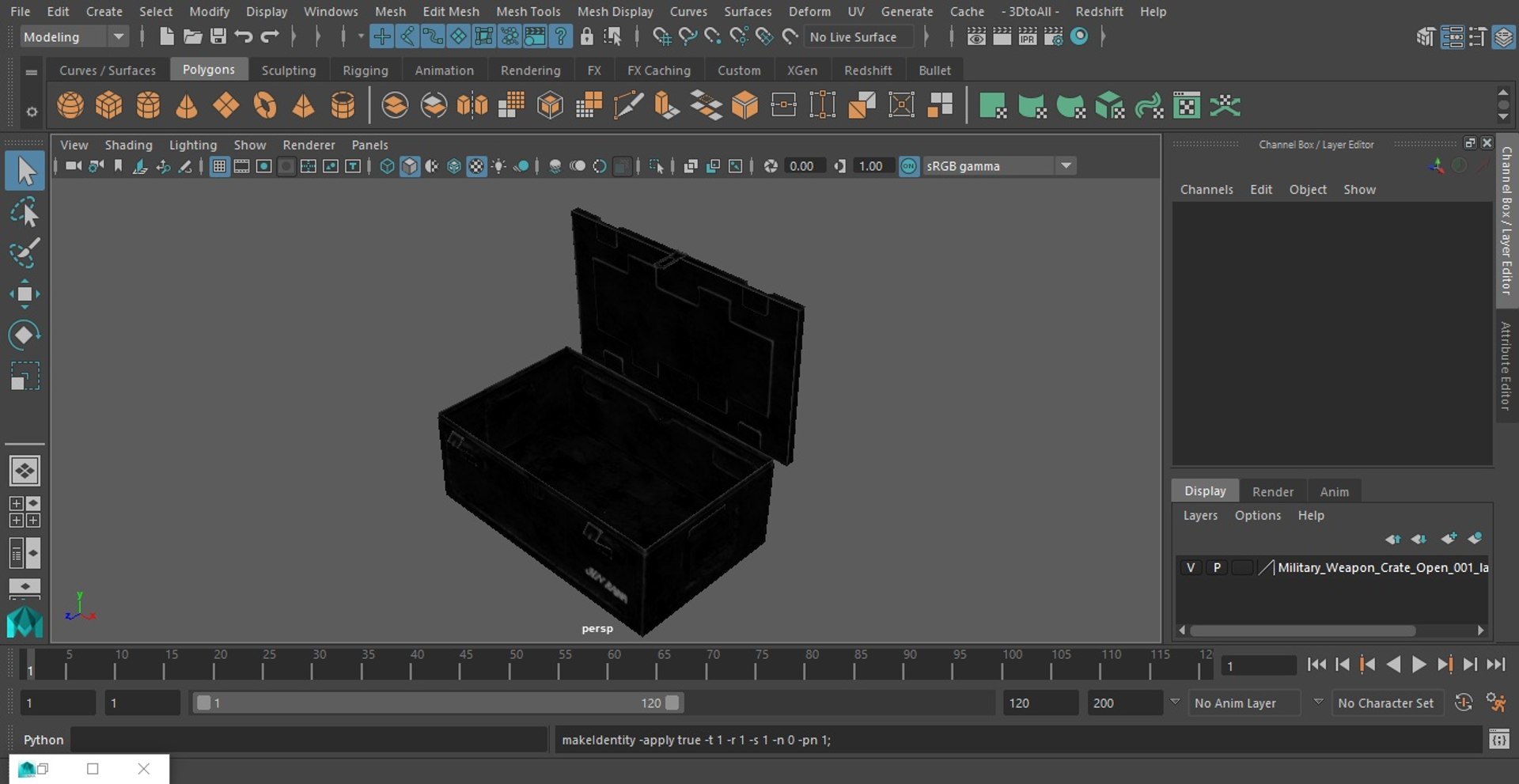 Military Weapon Crate Open model - TurboSquid 2062290