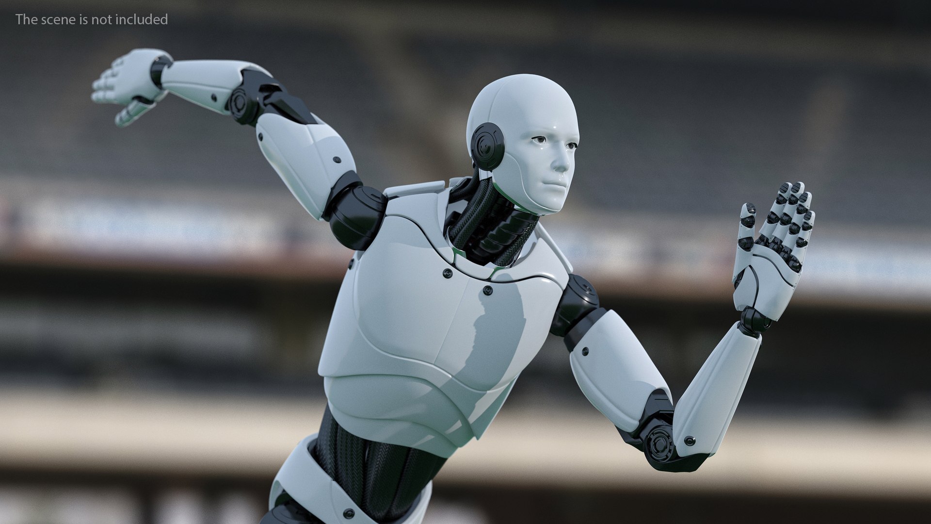 Advanced Male Humanoid Robot Running Pose 3D Model - TurboSquid 2094891