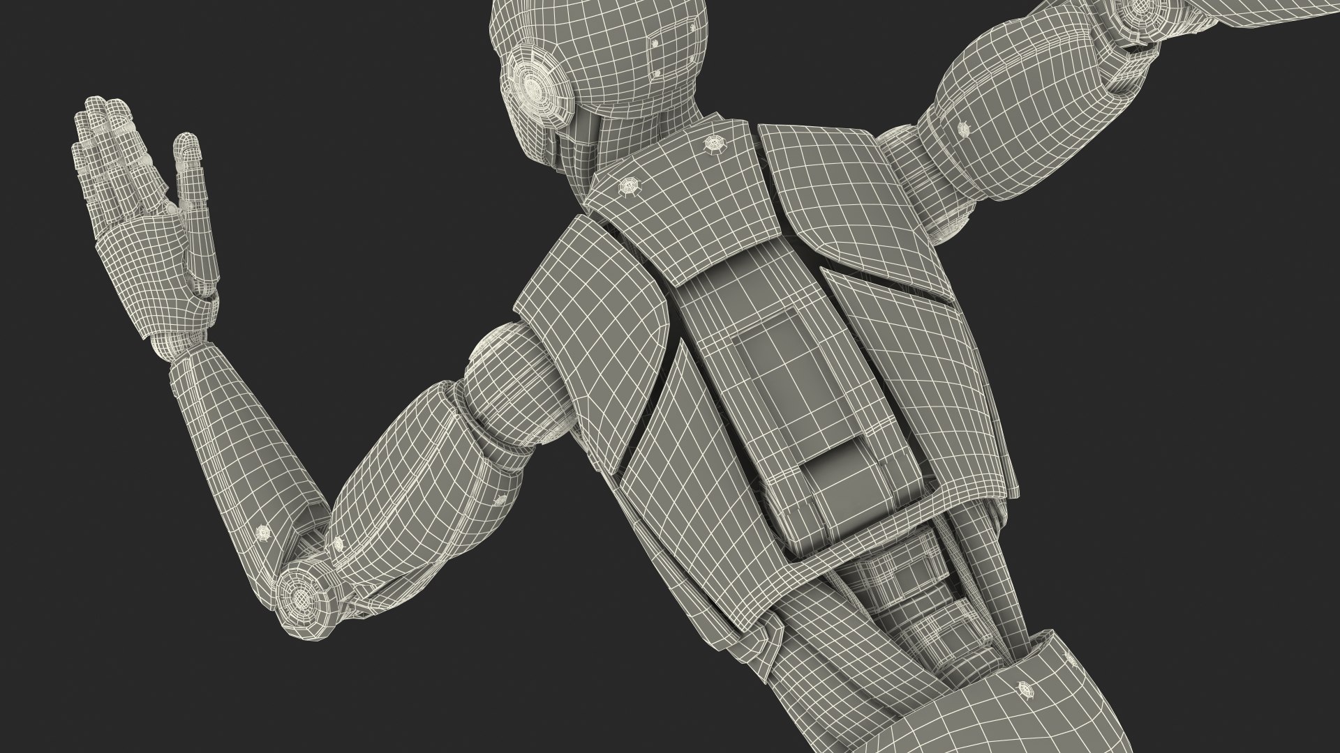 Advanced Male Humanoid Robot Running Pose 3D model - TurboSquid 2094891