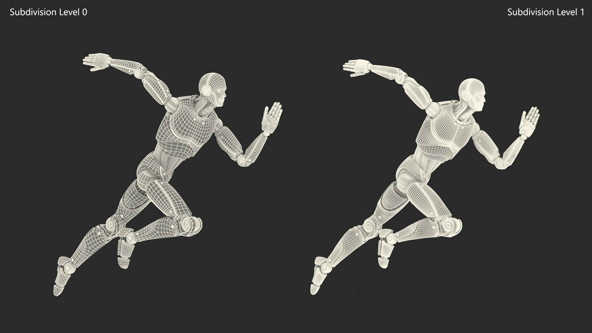 Advanced Male Humanoid Robot Running Pose 3D Model - TurboSquid 2094891