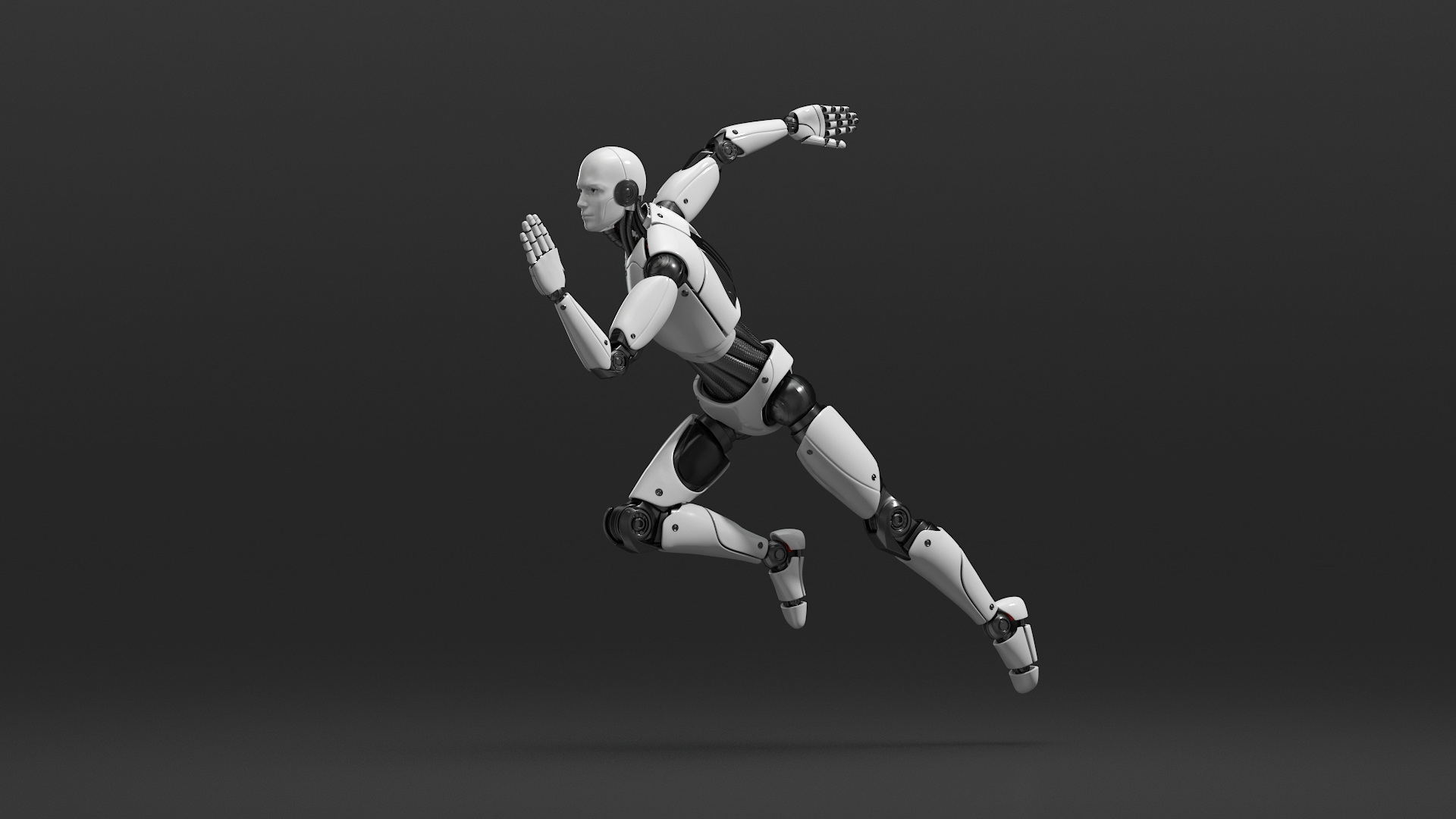 Advanced Male Humanoid Robot Running Pose 3D Model - TurboSquid 2094891