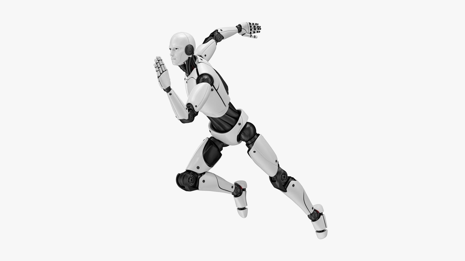 Advanced Male Humanoid Robot Running Pose 3D model - TurboSquid 2094891