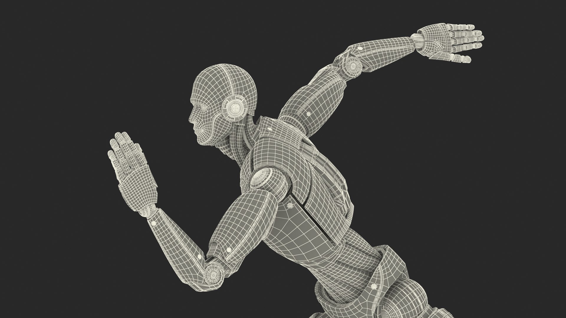 Advanced Male Humanoid Robot Running Pose 3D model - TurboSquid 2094891