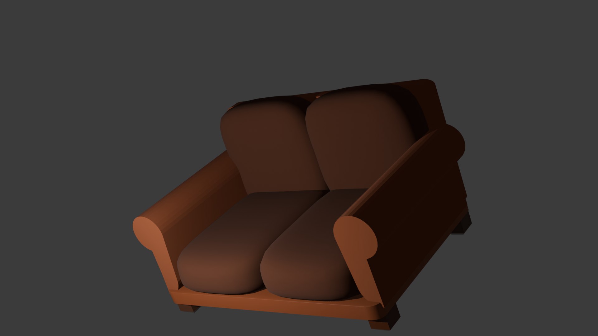 Cartoon Simple Couch Model - TurboSquid 2366066