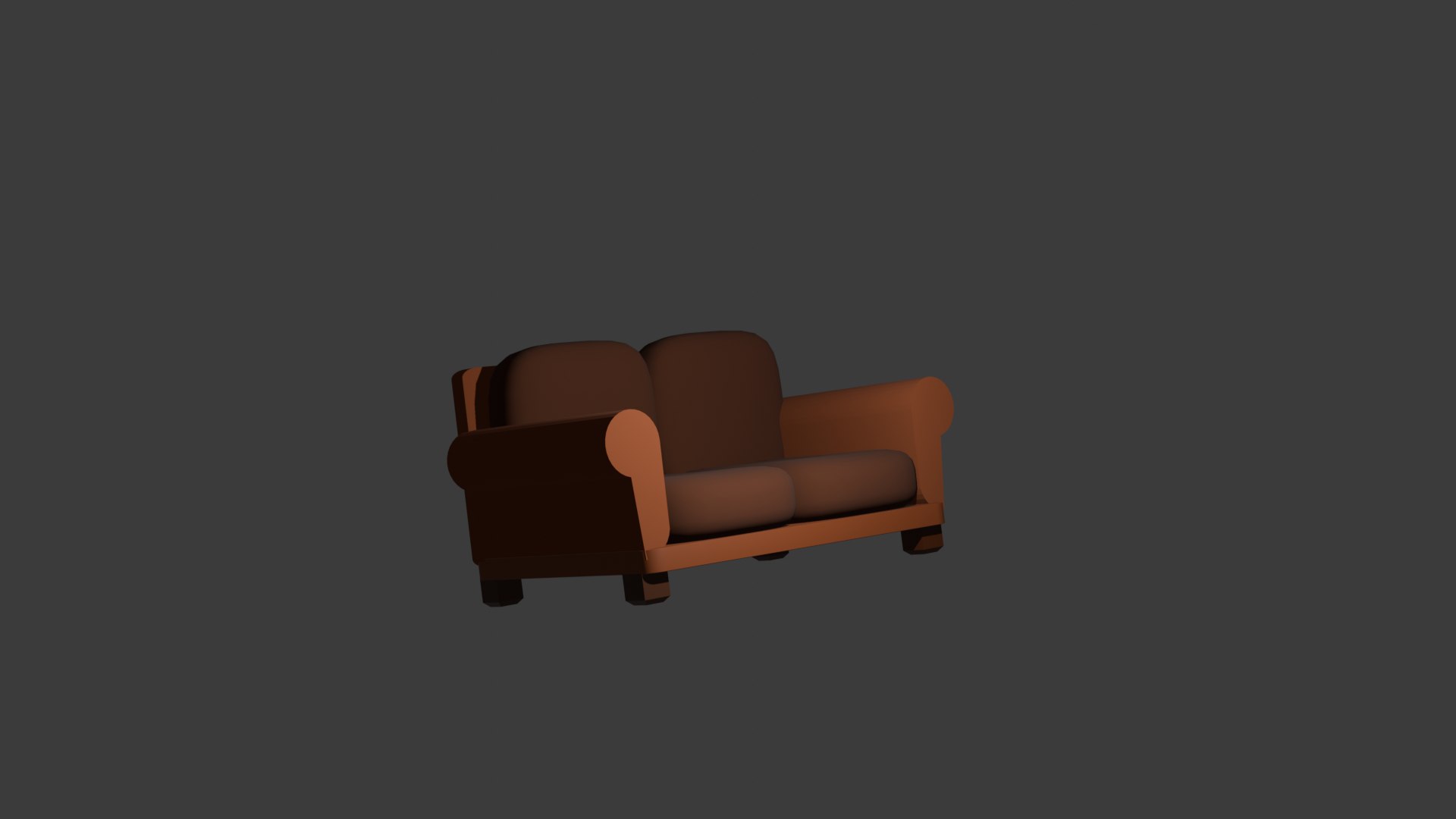Cartoon Simple Couch Model - TurboSquid 2366066