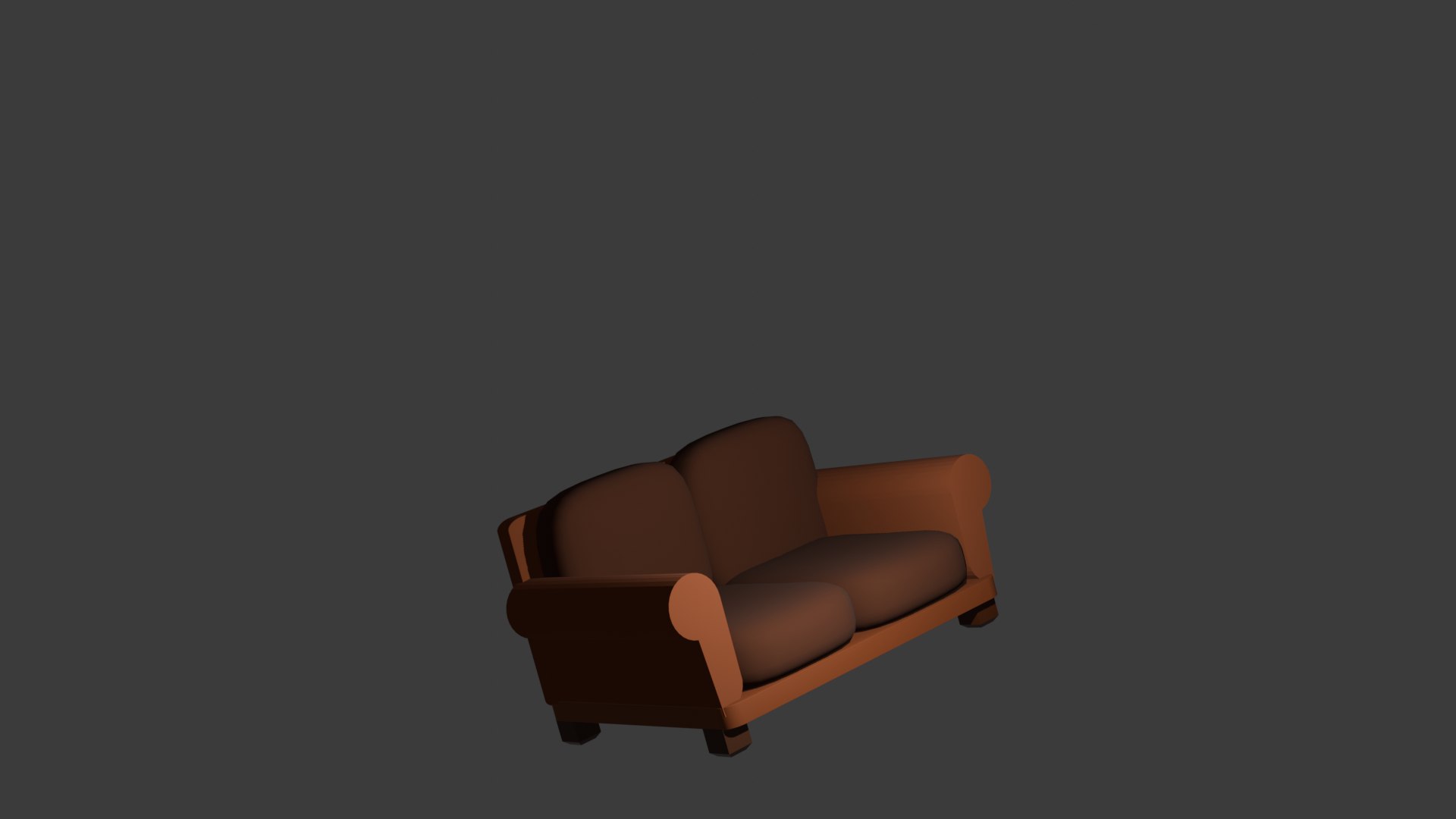 Cartoon Simple Couch Model - TurboSquid 2366066