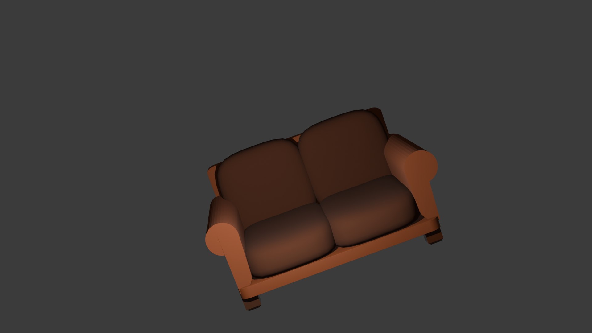 Cartoon Simple Couch Model - TurboSquid 2366066