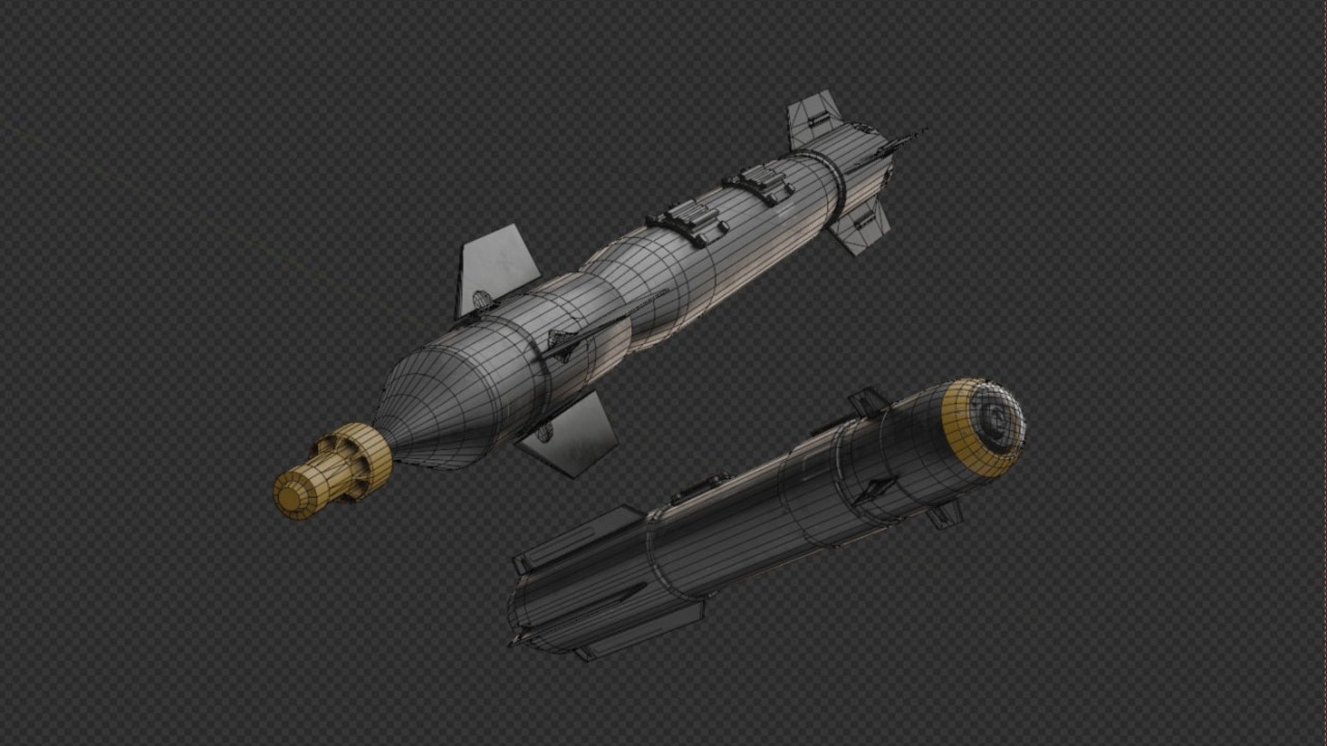 Free Rocket Nuclear Missile 3D Model - TurboSquid 2116895