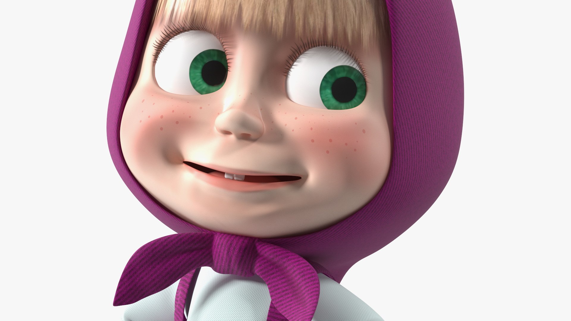 Children Cartoon Character Masha Standing Pose 3D - TurboSquid 2119180