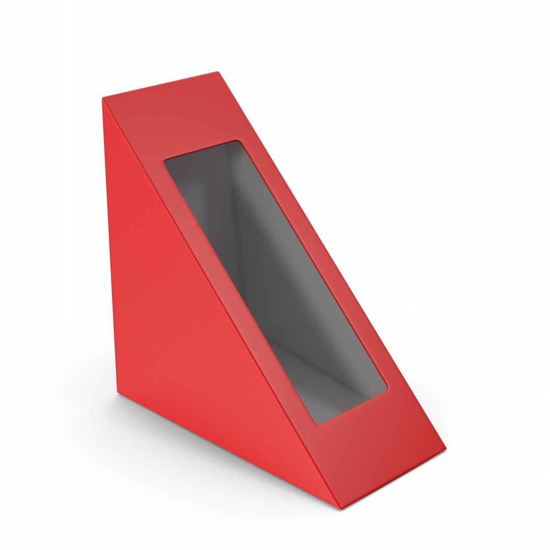 3D Red Sandwich Box Model - TurboSquid 2110651