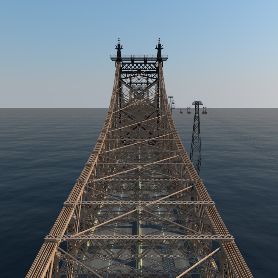 Queensboro Bridge Roosevelt Island C4d