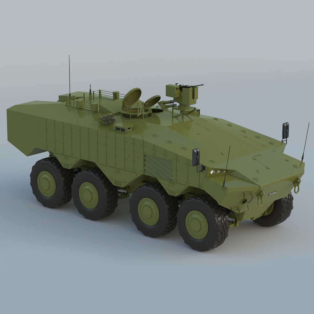 Eitan 8x8 APC Armoured Fighting Vehicle model - TurboSquid 1922030