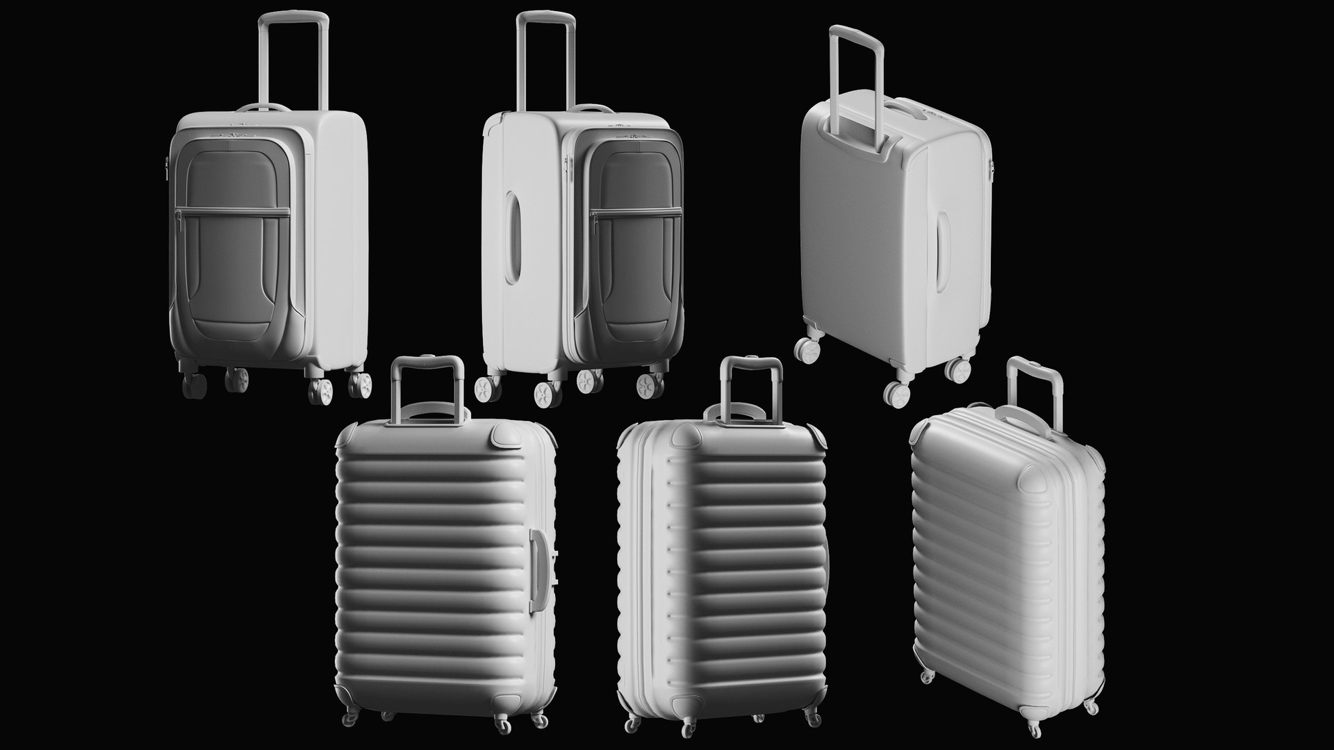 3D Luggage Basemesh Collection Model - TurboSquid 2230542