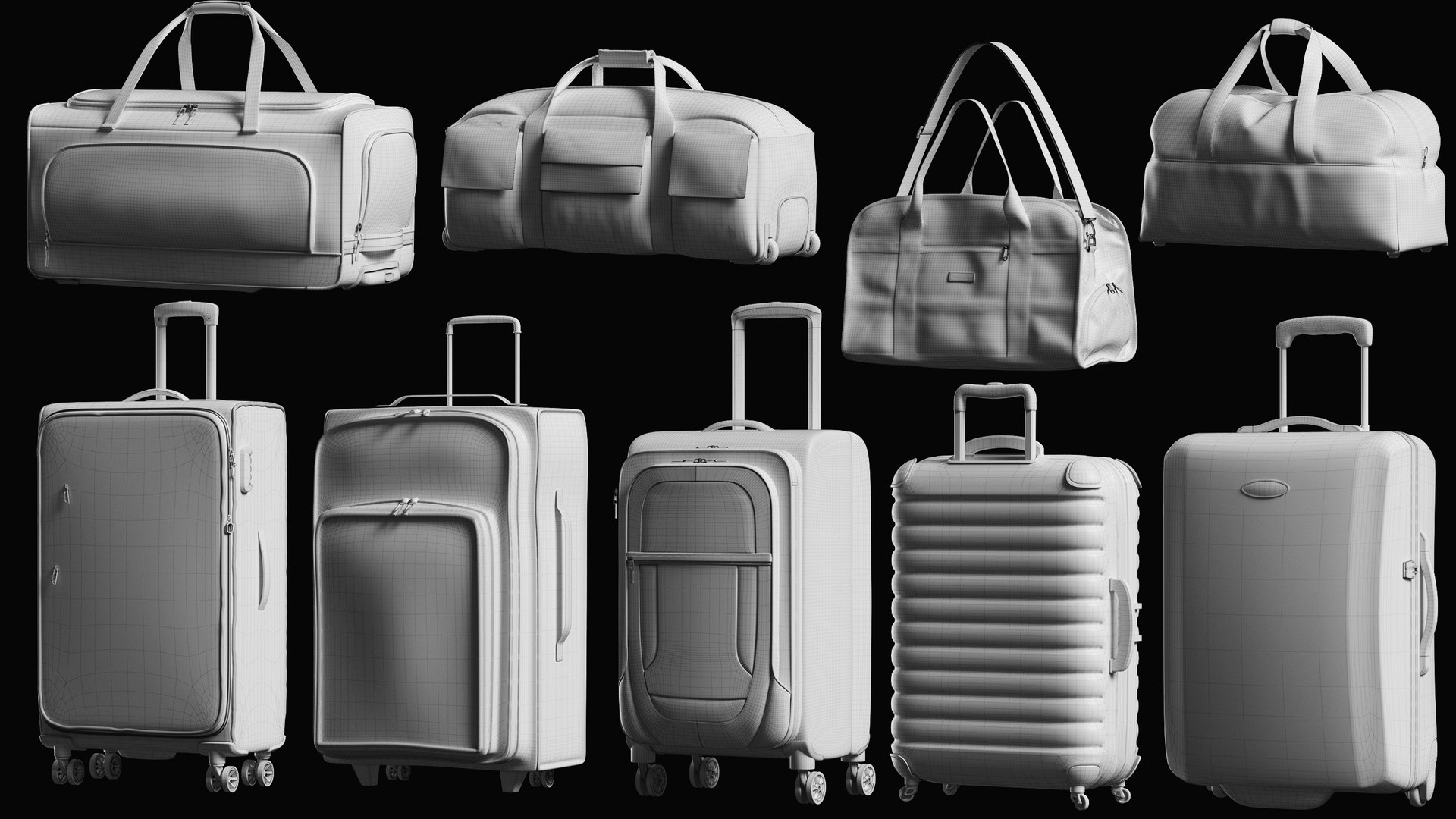3D Luggage Basemesh Collection Model - TurboSquid 2230542