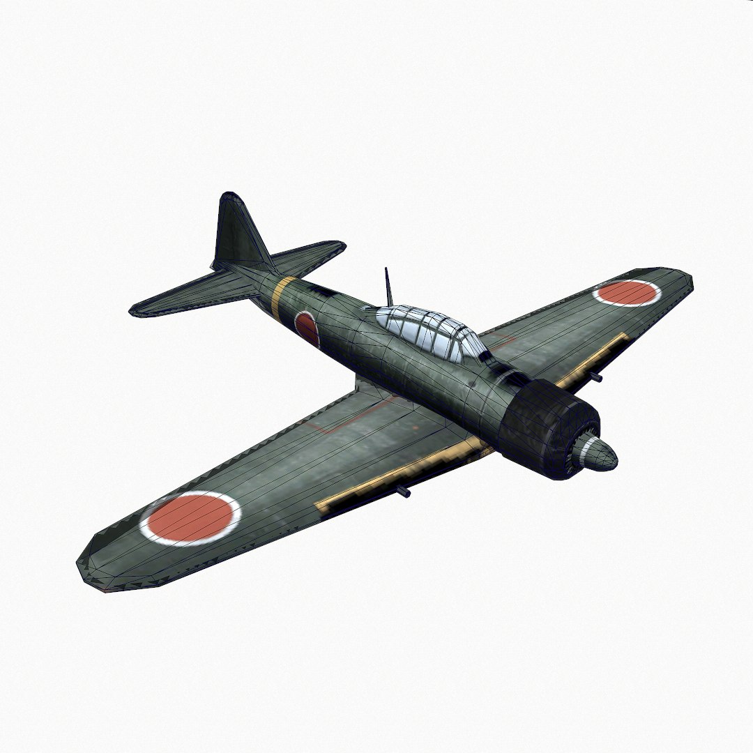 3d Mitsubishi Zero Fighter Aircraft Model