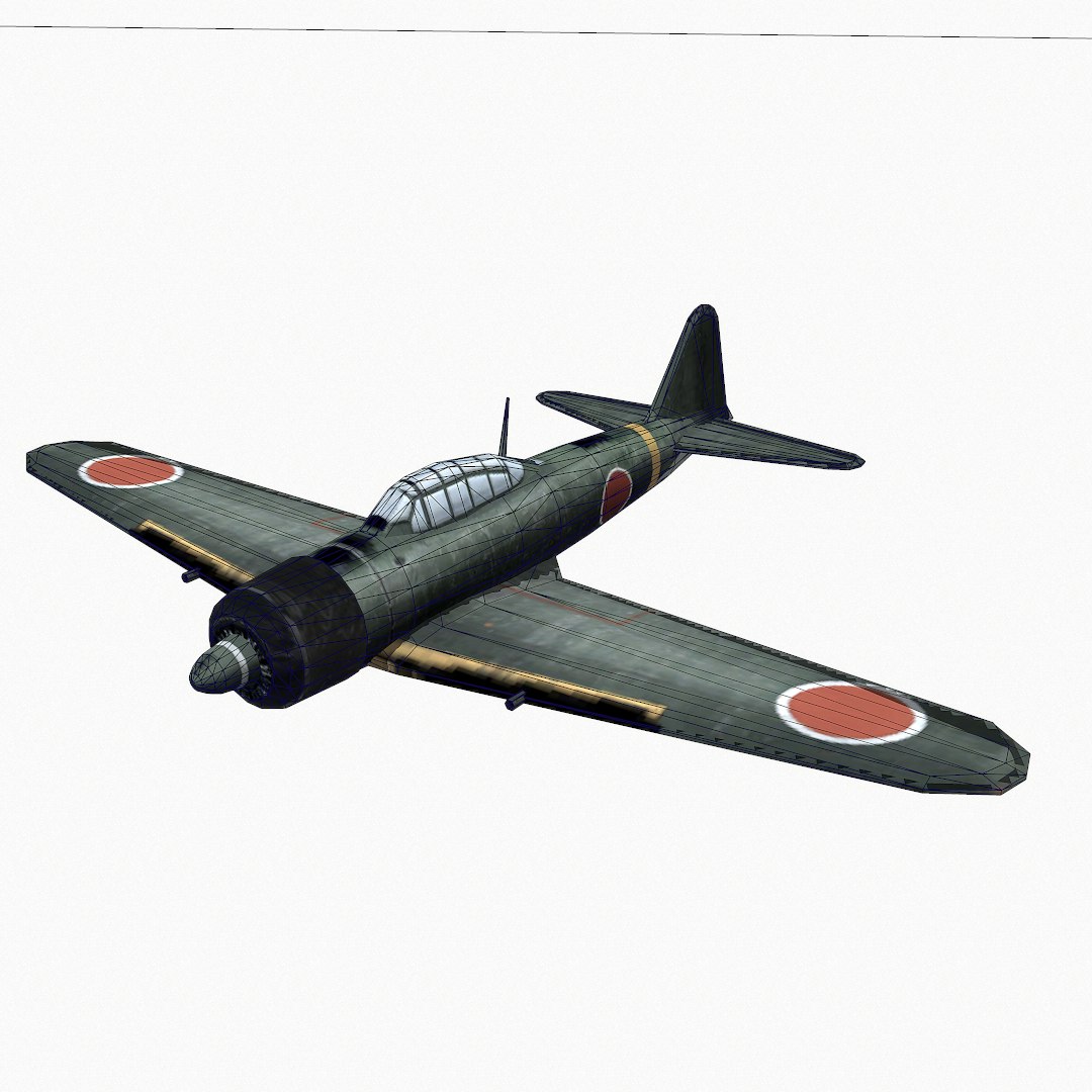 3d Mitsubishi Zero Fighter Aircraft Model