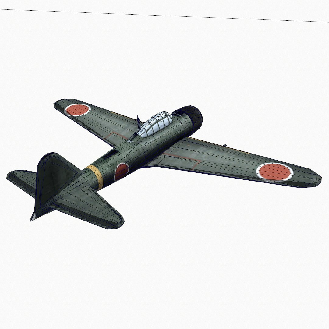 3d Mitsubishi Zero Fighter Aircraft Model