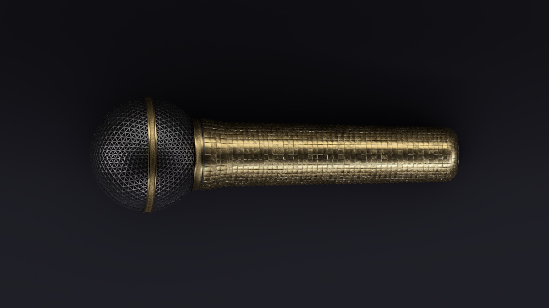 3D Golden Microphone Model - TurboSquid 1812226
